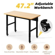 HART Portable Heavy Duty Plastic Workbench with Parts Organizer ...