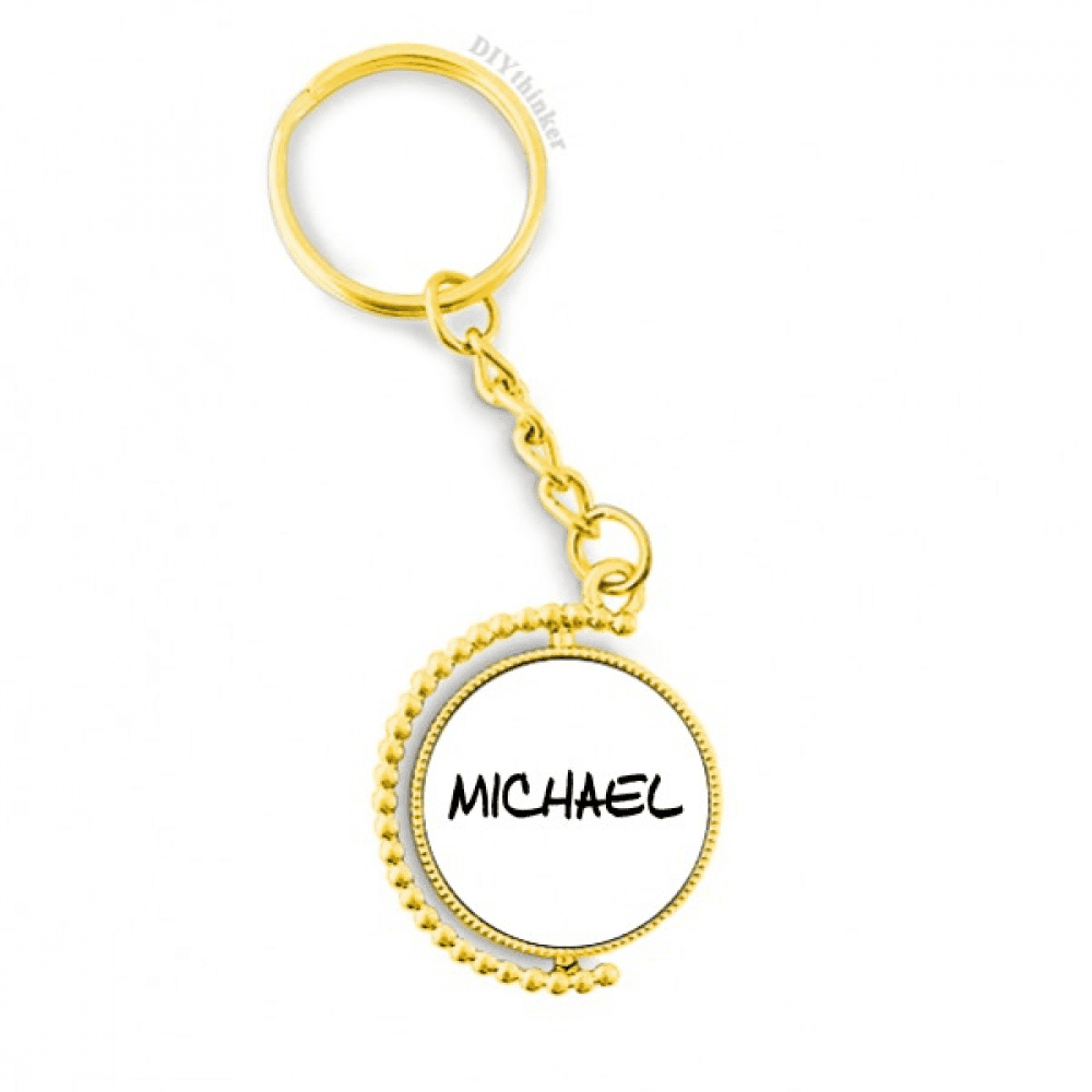 special handwriting english name michael metal connector key chain ...