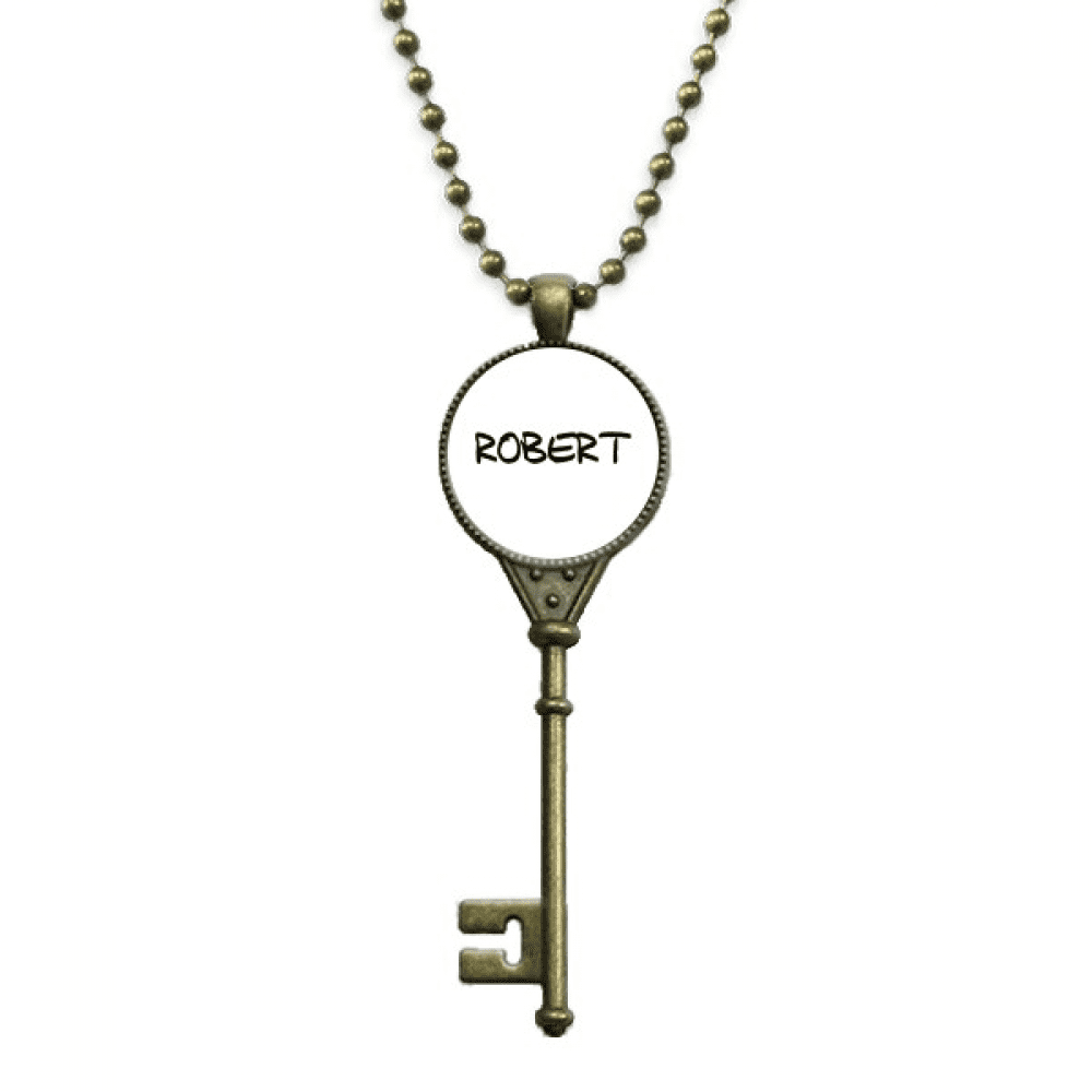 special handwriting english name robert key necklace pendant tray ...