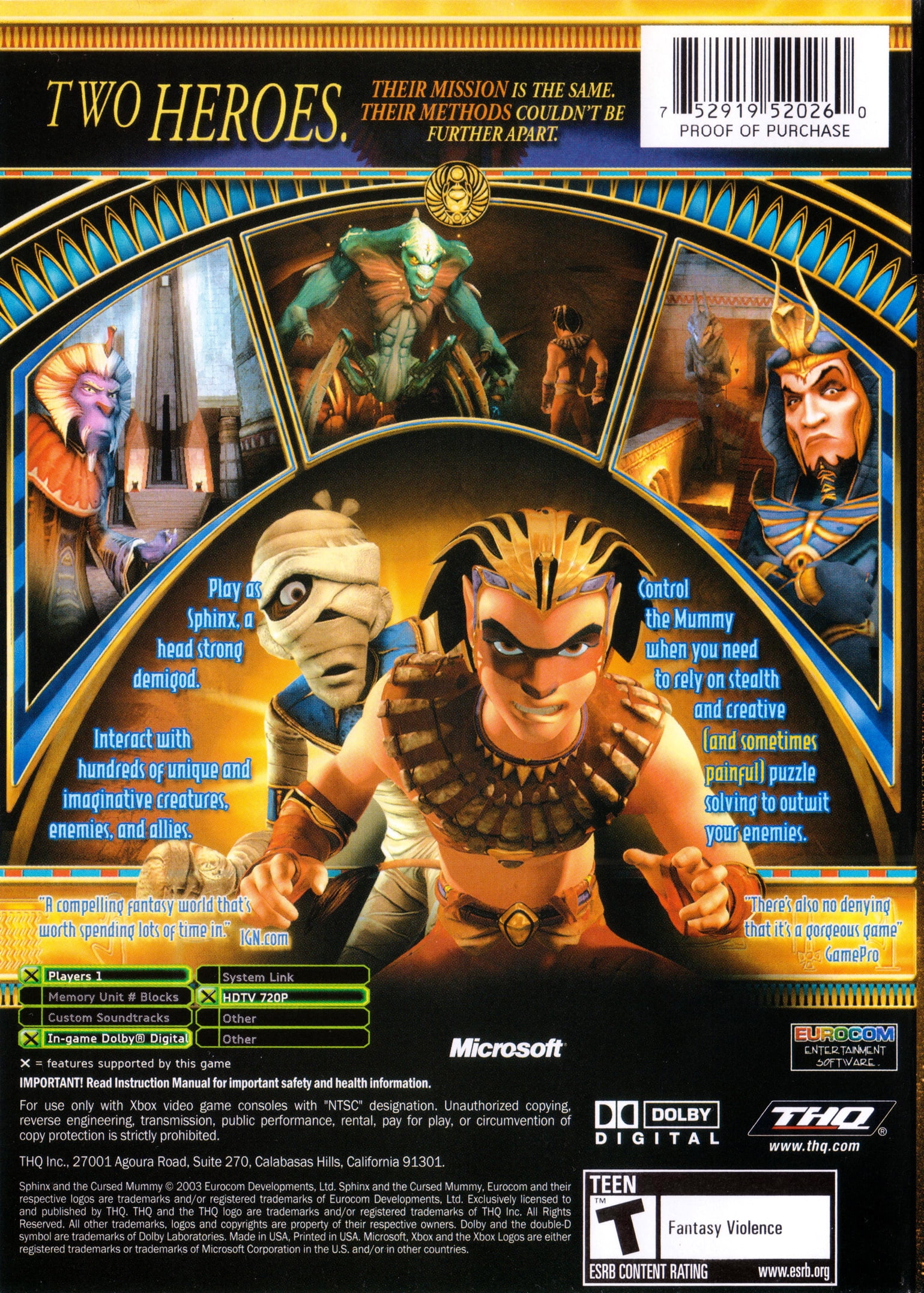 Pre-Owned sphinx and the cursed mummy - xbox - Walmart.com