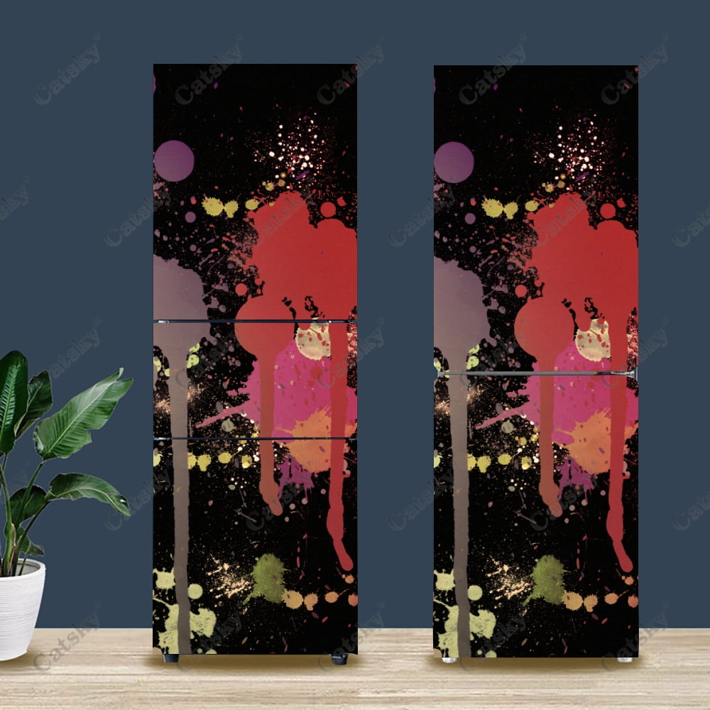 splash paint Refrigerator Stickers Home r Kitchen Murals DIY Wall ...