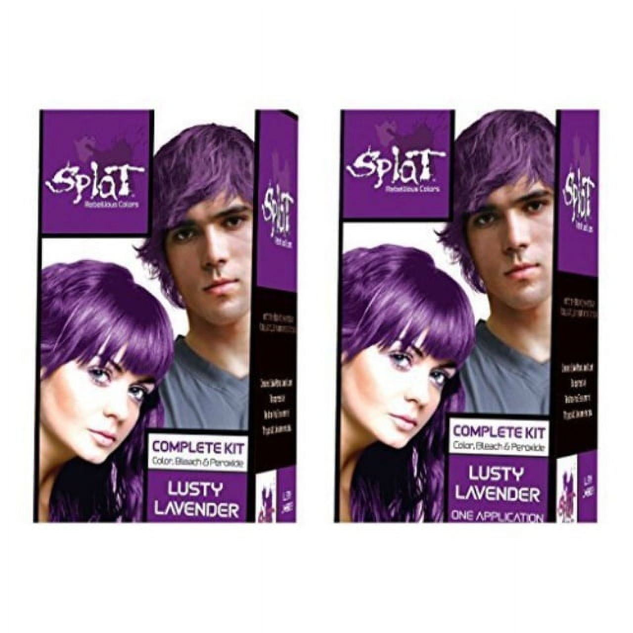 splat rebellious colors hair coloring kit - lusty lavender (set of 2 ...