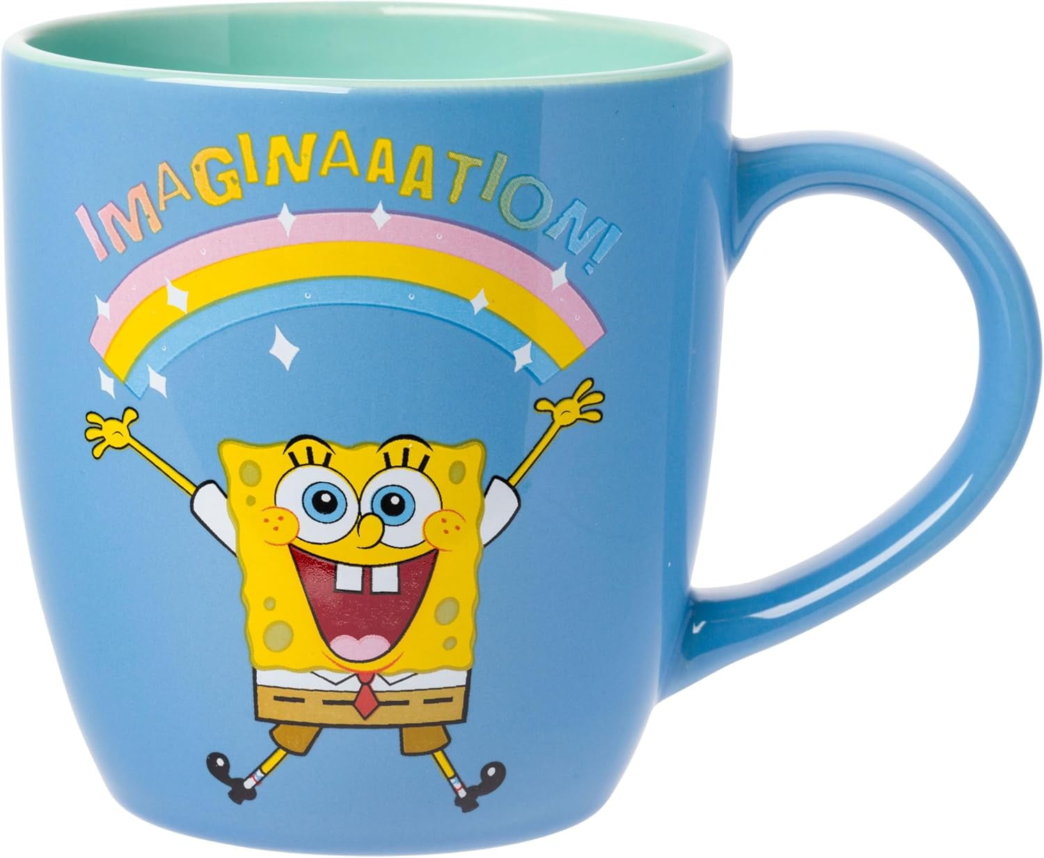 **spongebob squarepants rainbow imagination ceramic coffee mug, 18 ...