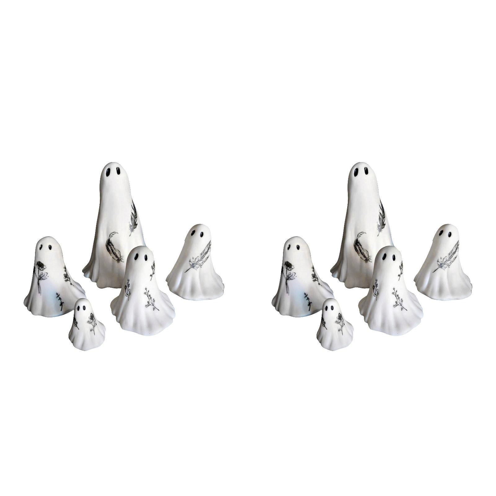 spooky ghost halloween decor with string lights ghost halloween ...