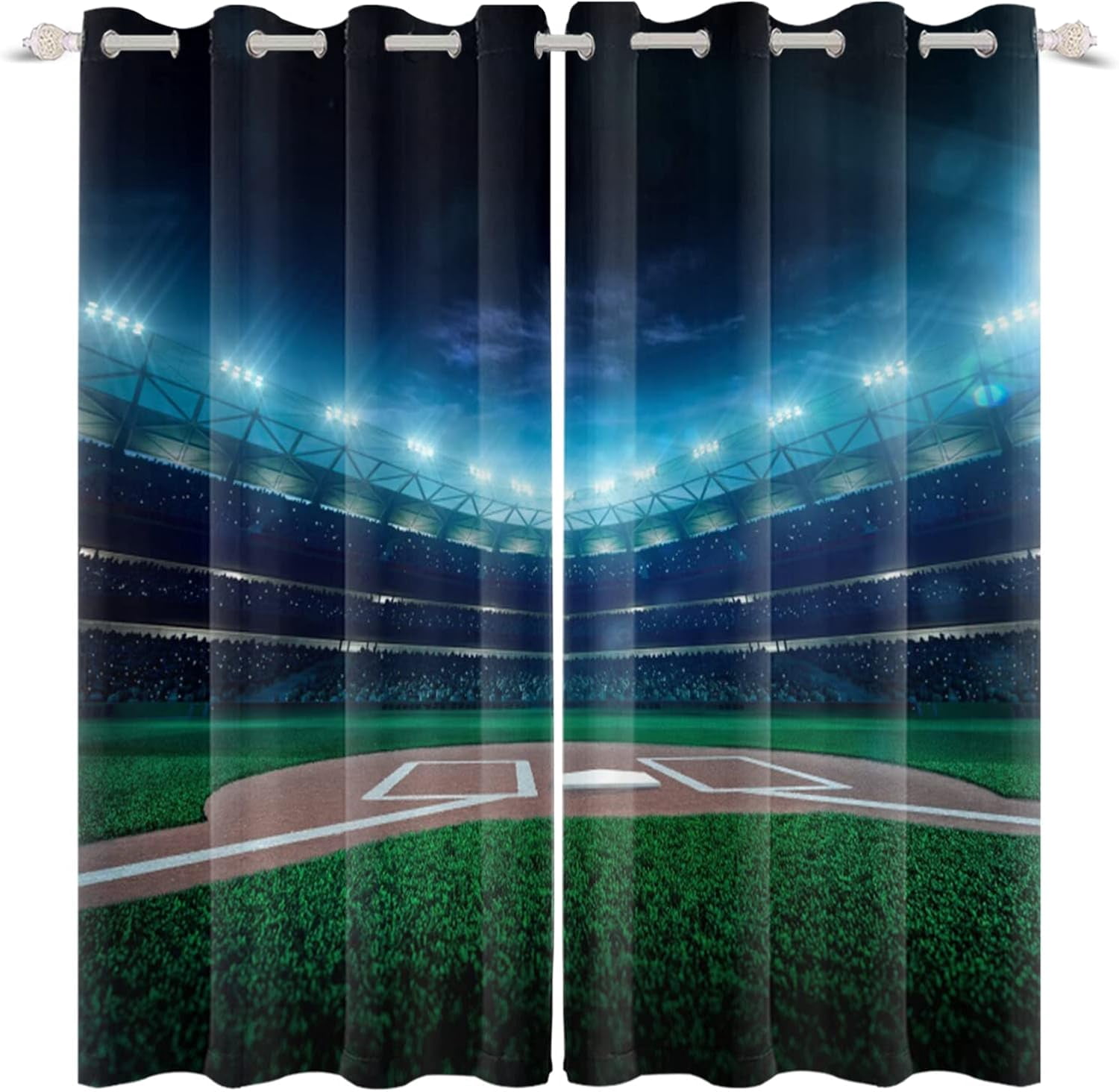 sports curtains football stadium window curtains sports baseball field ...