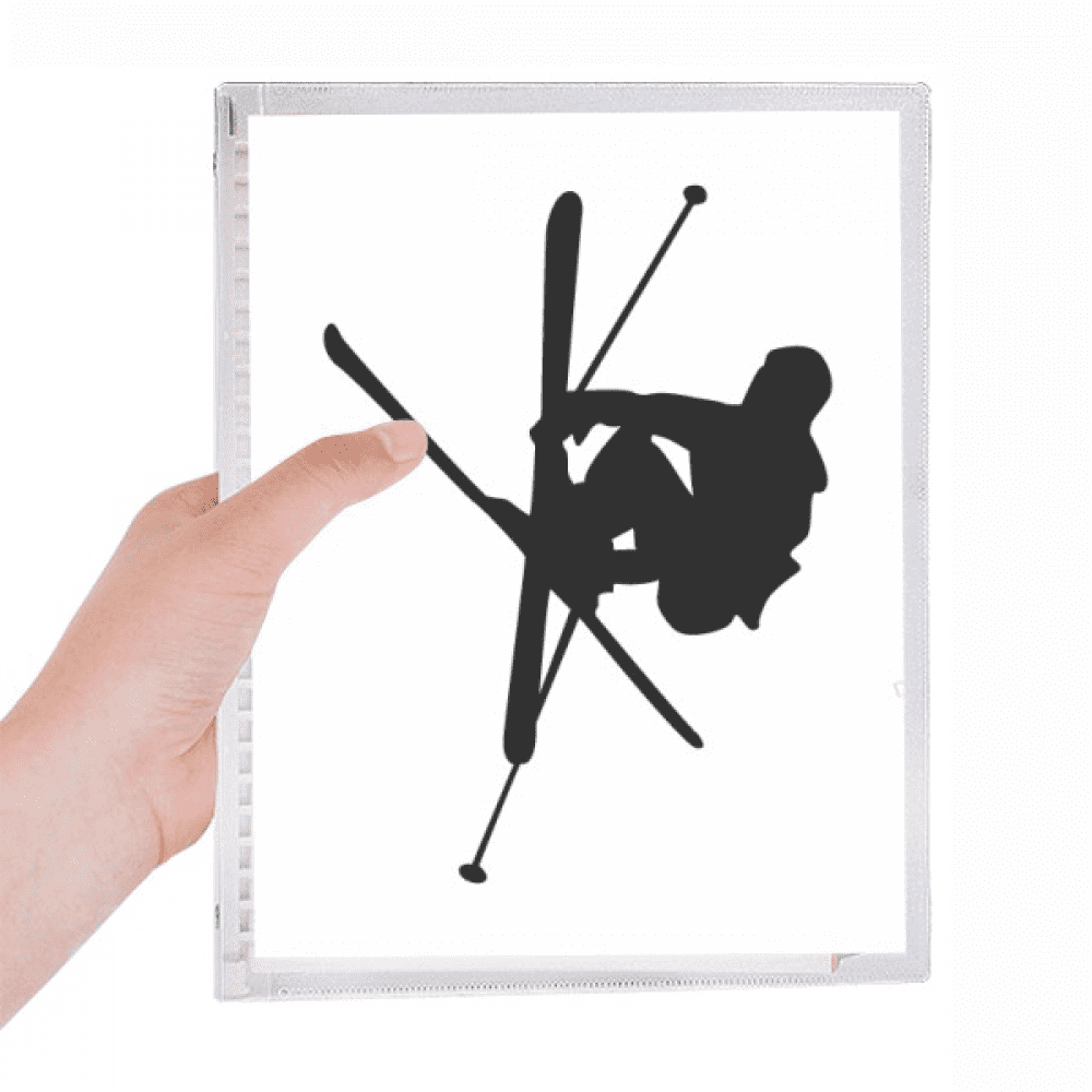 sports physical education skiing player notebook loose diary refillable ...