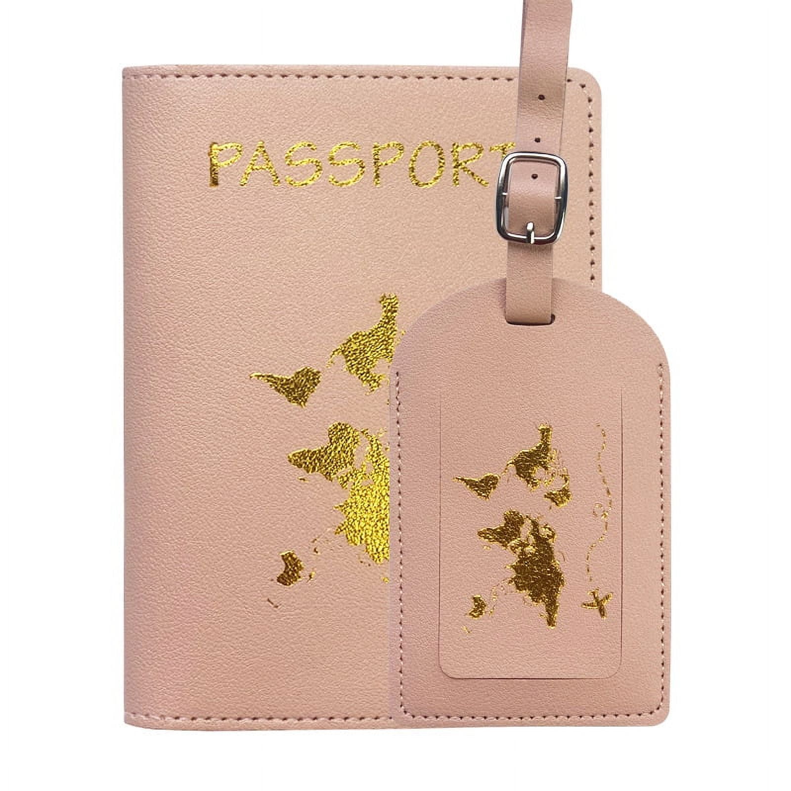 spot combination pu Passbook case multi- bronzing luggage tag Passbook ...