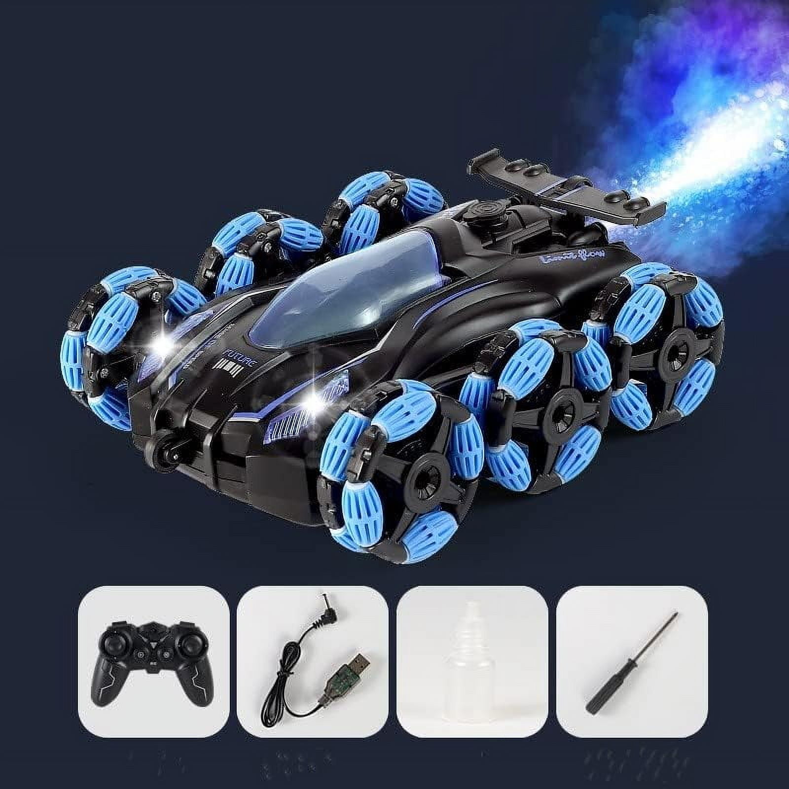 spray swing arm rc stunt car with light & sound, 2023 new six-wheel ...