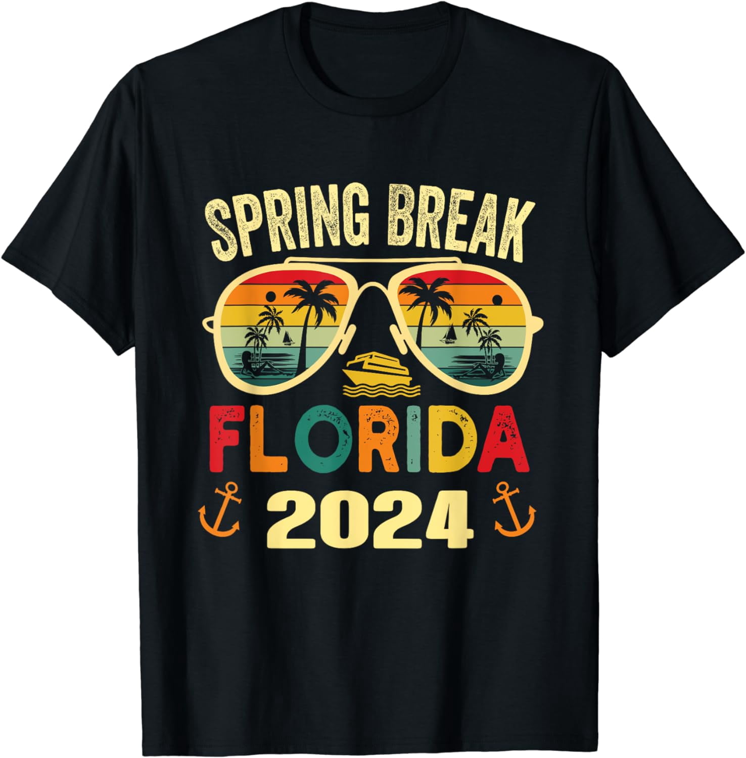 spring break 2024 florida Spring Break and Cool Sunglasses T-Shirt ...