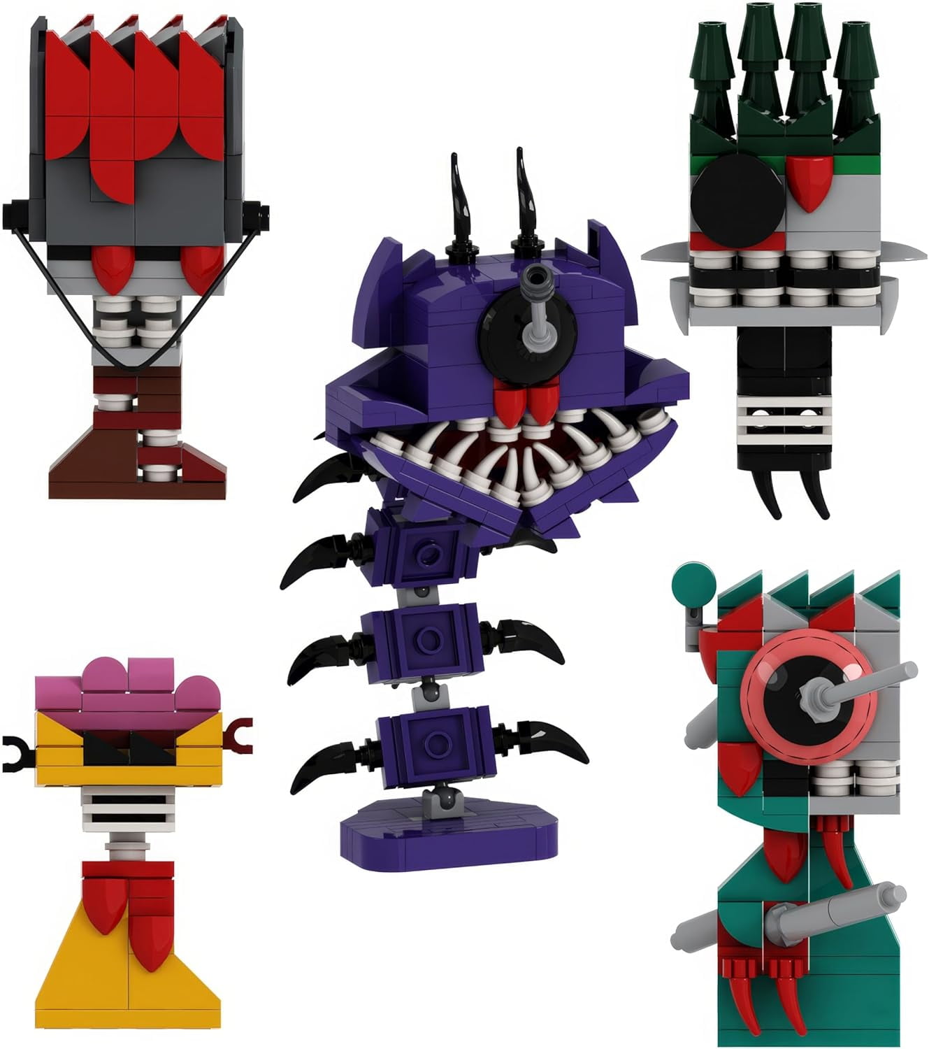 sprunki Building Block Characters Set, 421 Pieces, Cartoon Animal ...