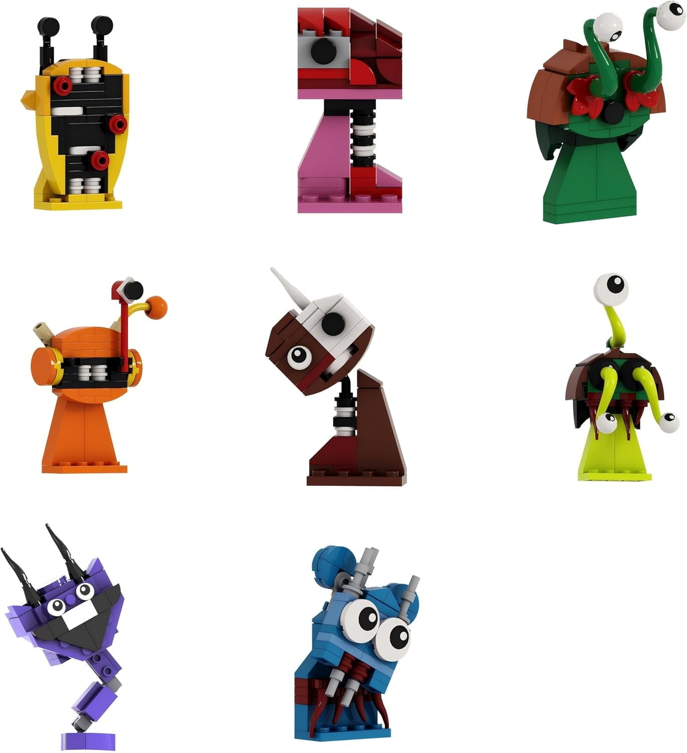 sprunki Building Block Characters Set, 403 Pieces, Cartoon Animal ...