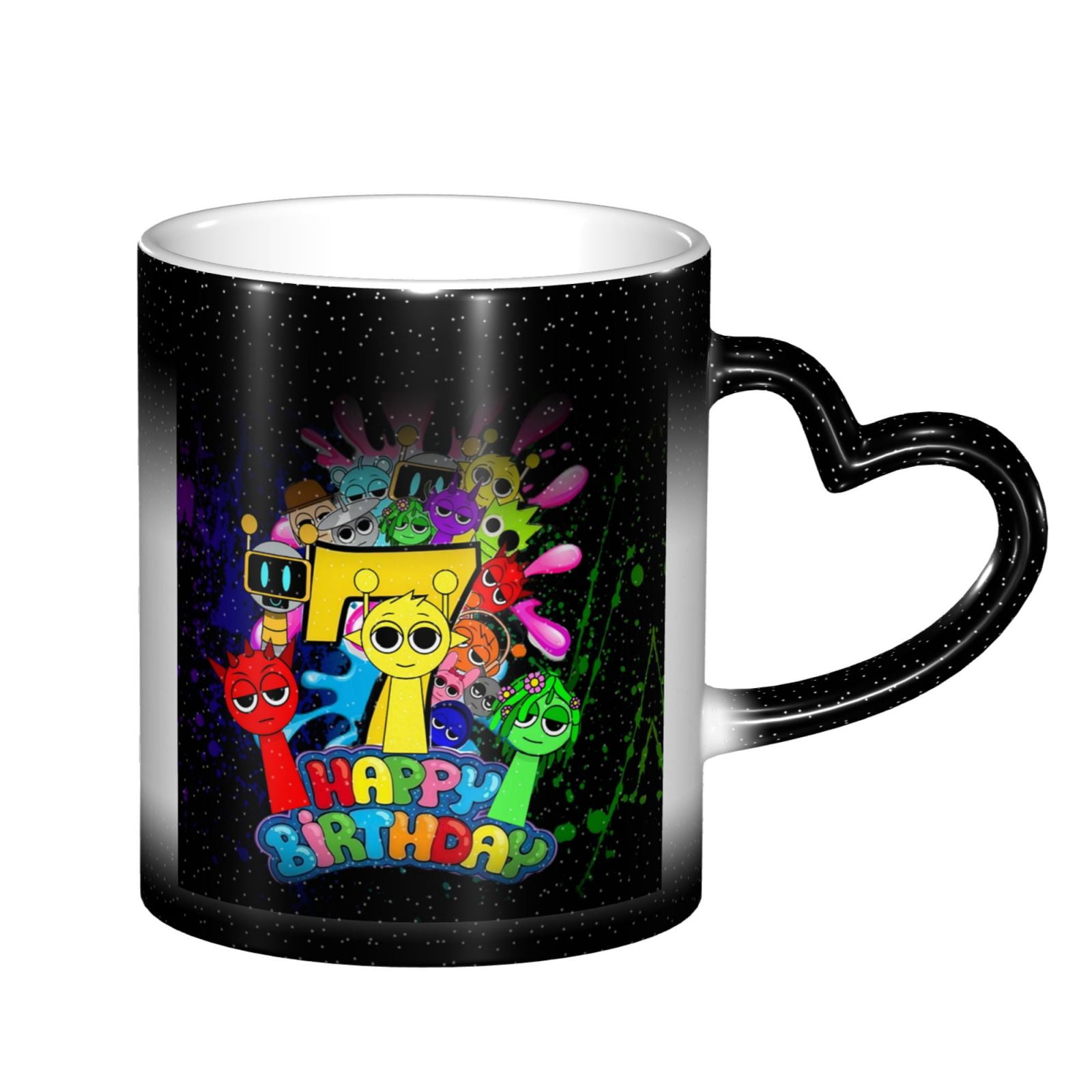 sprunki Color Changing Coffee Mug Heat-Sensitive Reactive Ceramic Cup ...