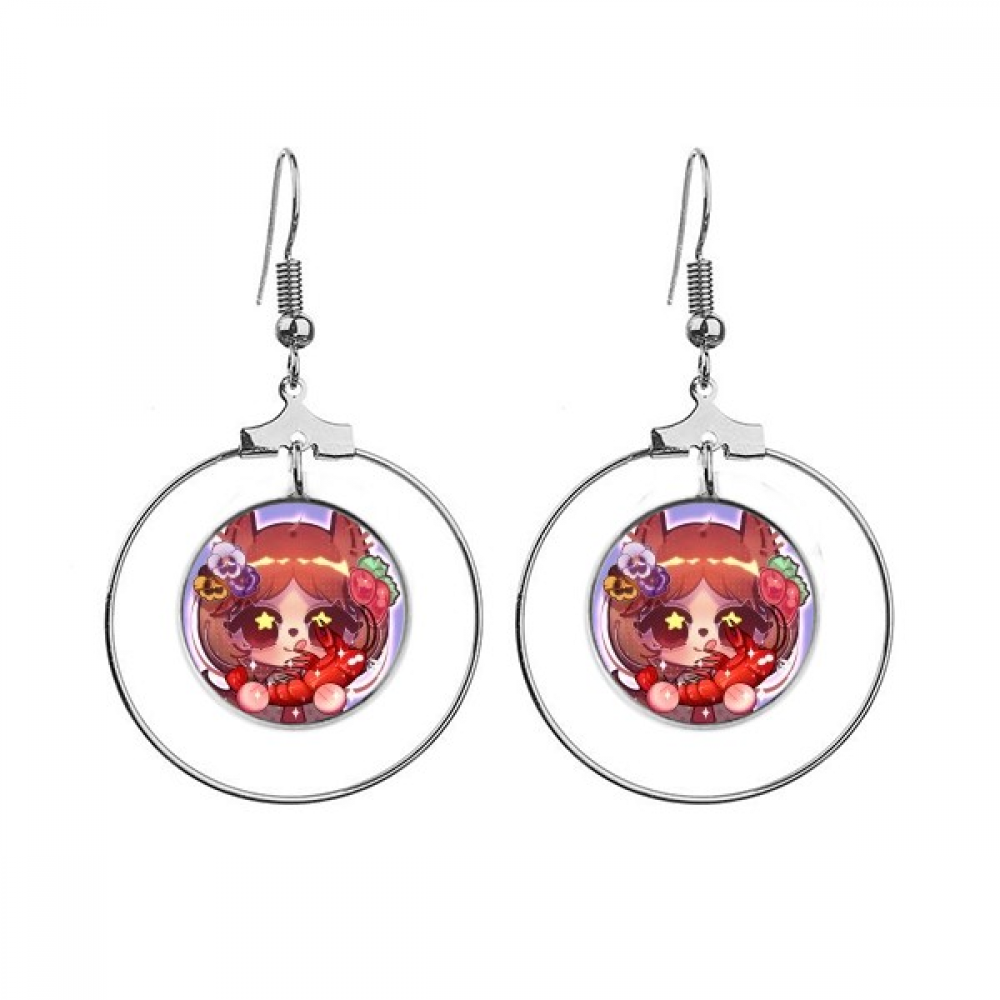 squirrel iceland lobster food earrings dangle hoop jewelry drop circle ...