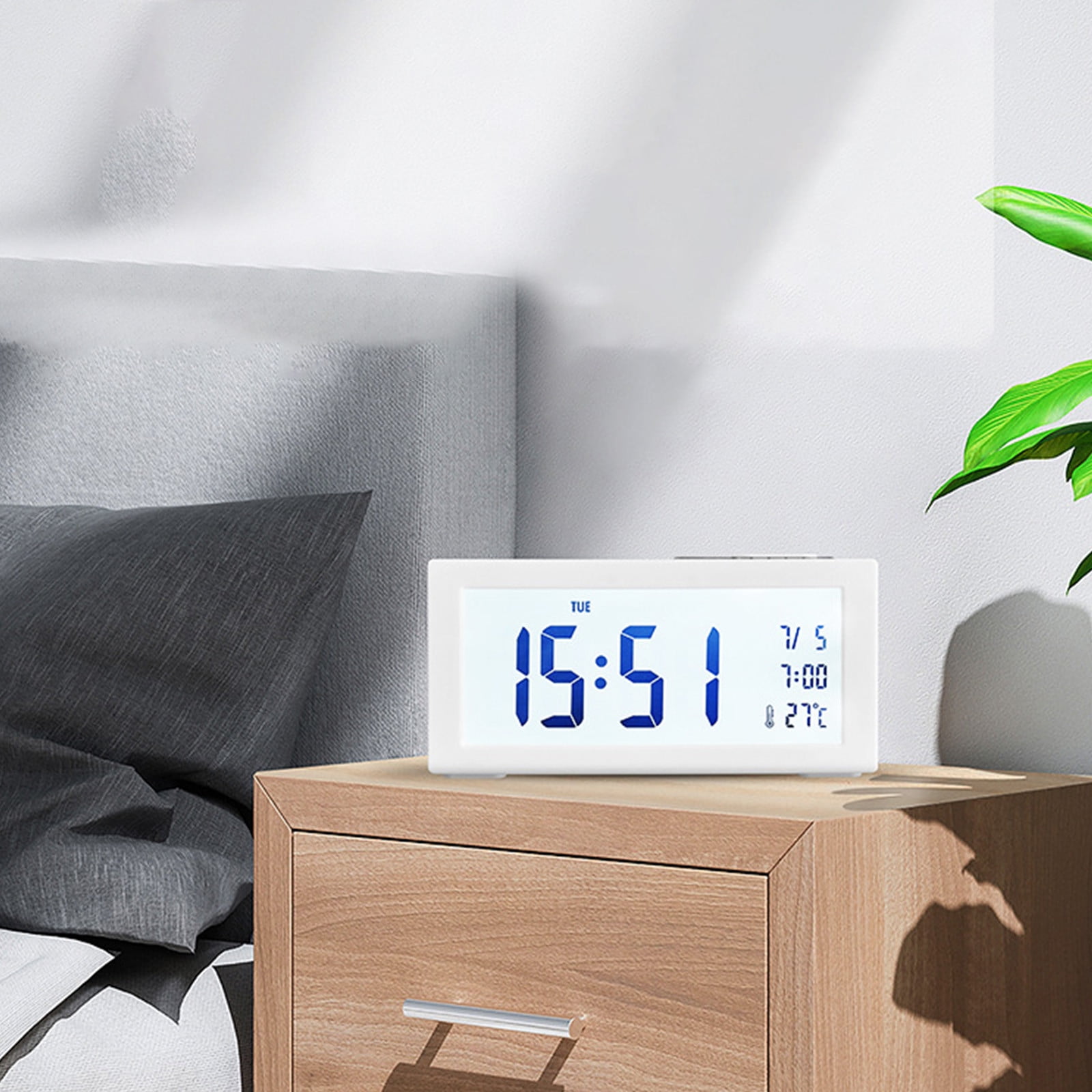 sruoe Alarm Clock, Alarm Clocks for Bedroom, Smart Alarm Clock, Clock ...