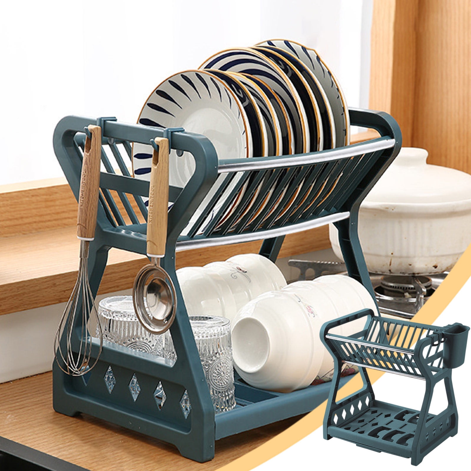 sruoe Cabinet Organizer, Kitchen Storage Rack, Kitchen Counter Shelves ...