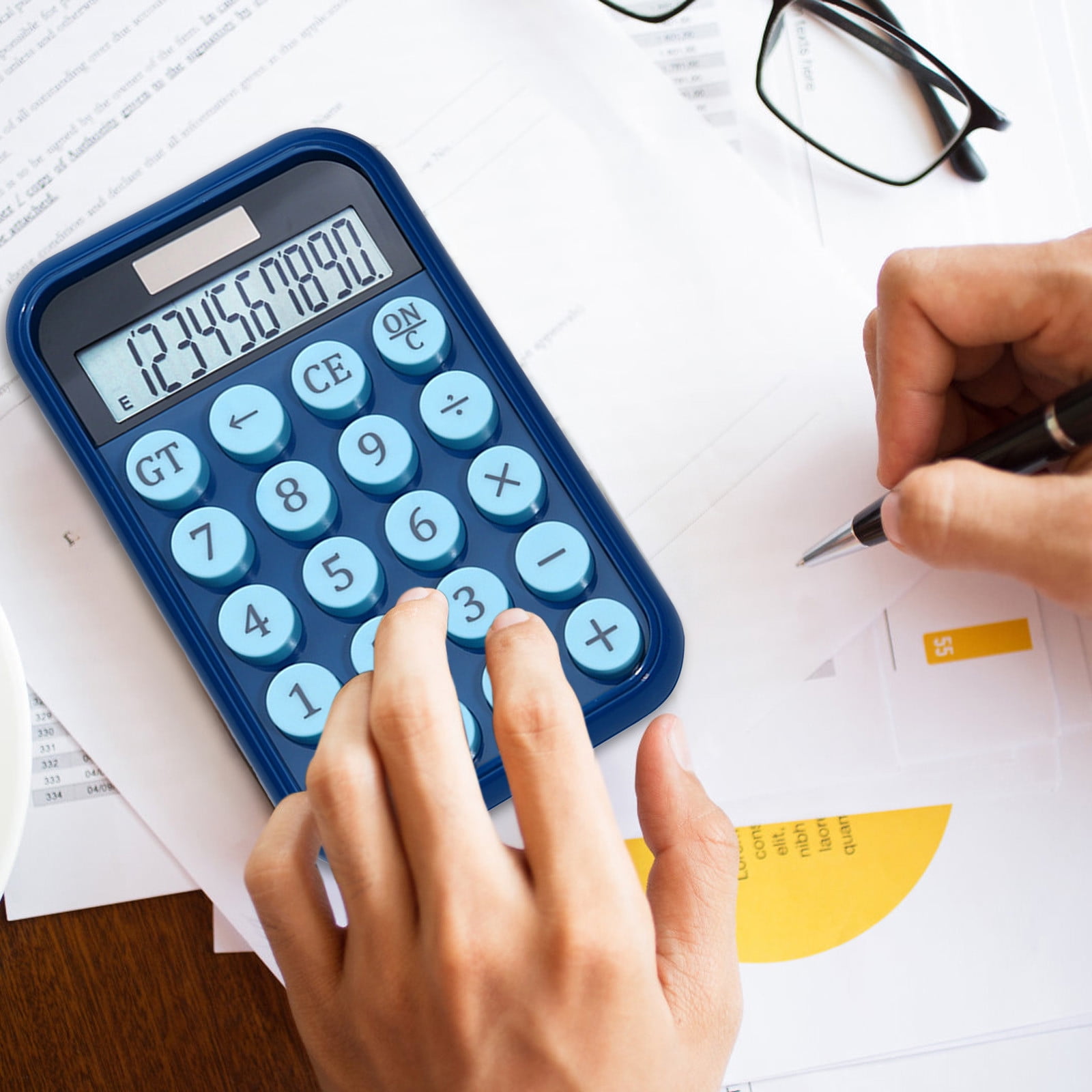 sruoe Calculators, 12 Digits Large Display, Basic Calculators, Handheld ...