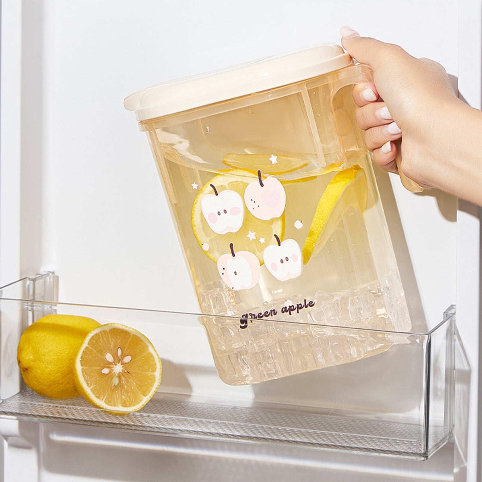 sruoe Cold Water Pitcher, Beverage Pitcher with Lid, Leak Proof Water ...