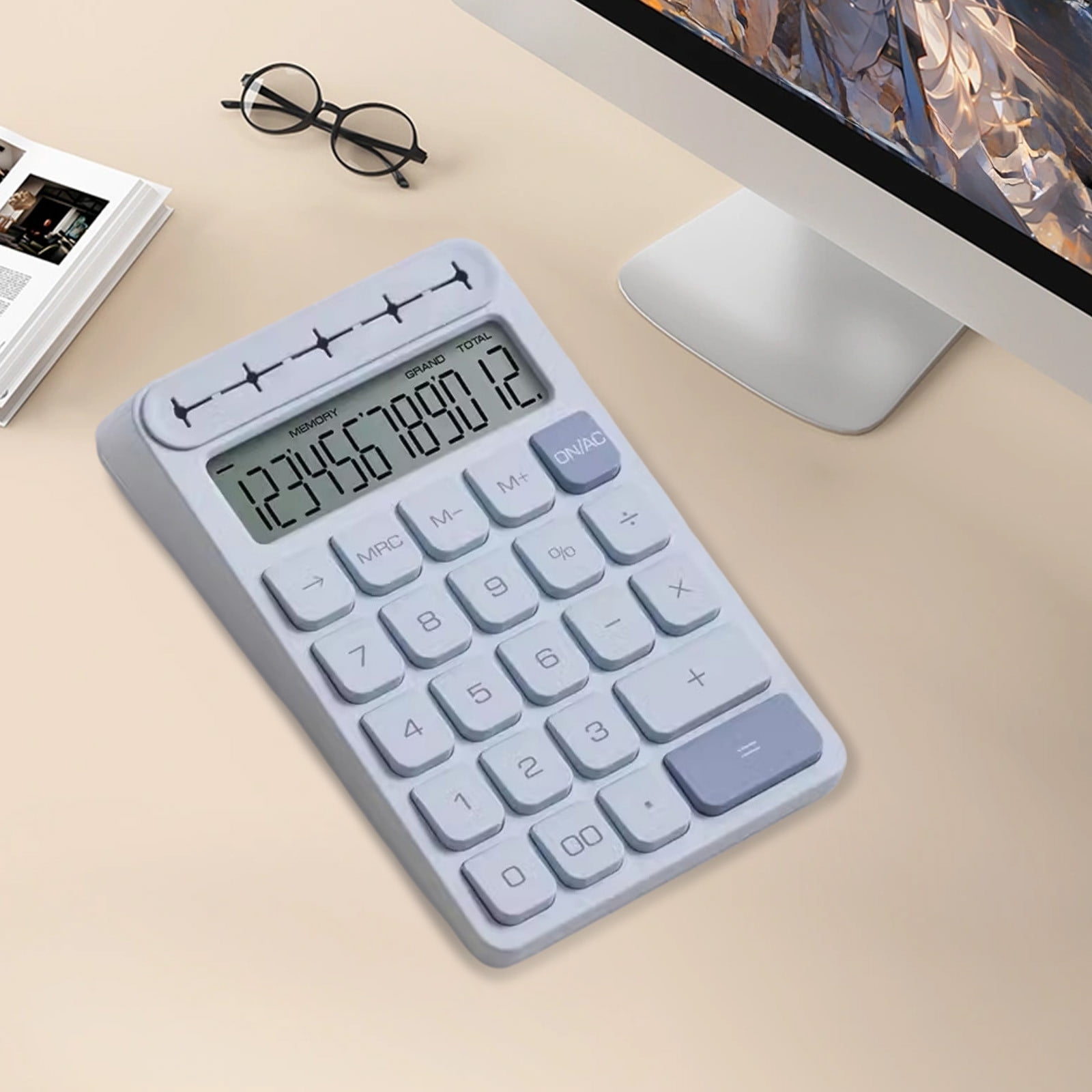 sruoe Desktop Calculator, 12 Digit, Scientific Calculators, Mechanical Switch Calculator, Large ...