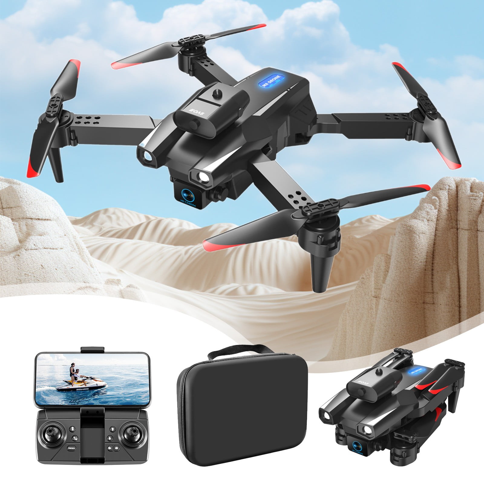 sruoe Drone with Camera for Adults, 6 Axis Aerial Drone, Aerial Drone ...