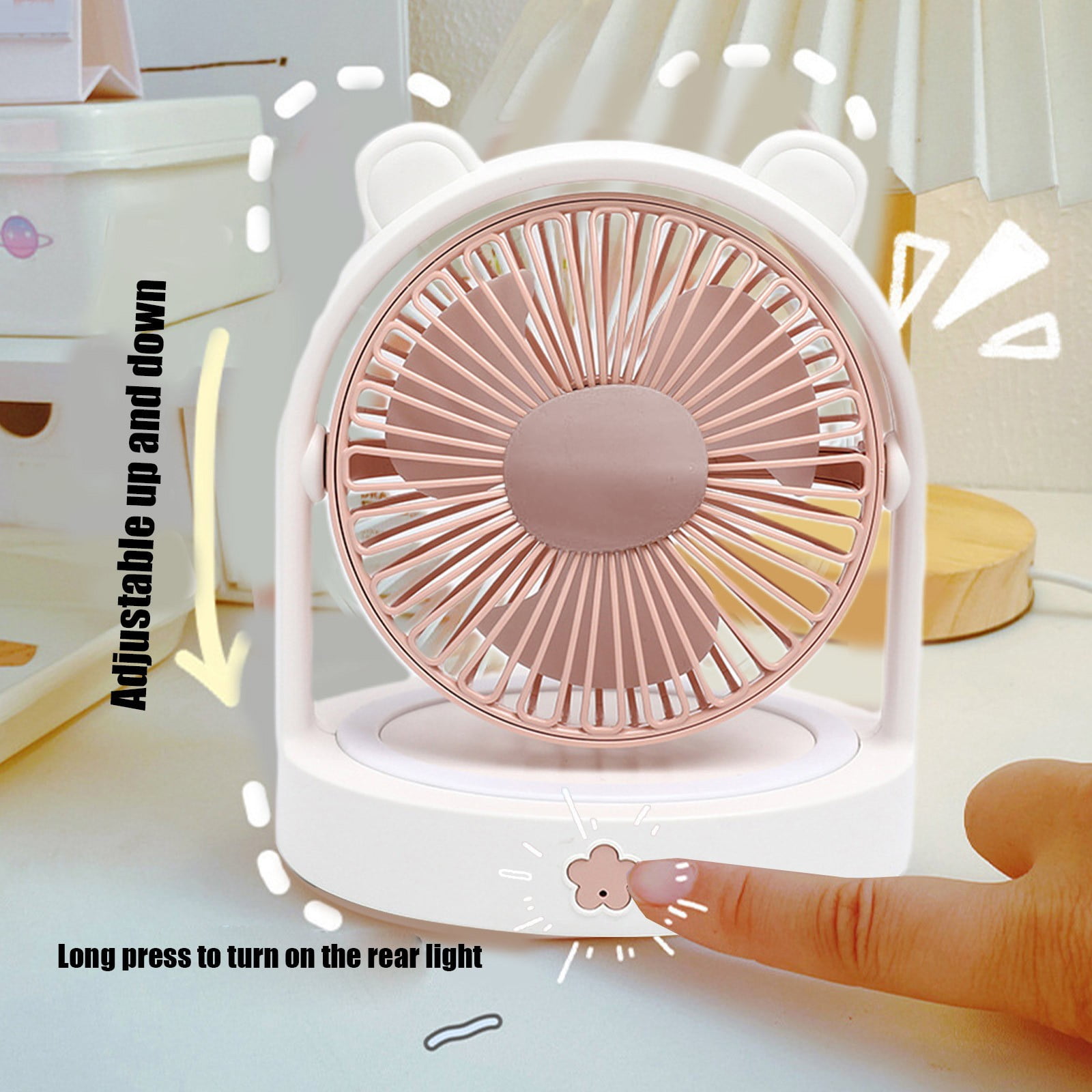 sruoe Fan Mini Desktop Fan, Tabletop Fans Low Noise, Portable Fan ...