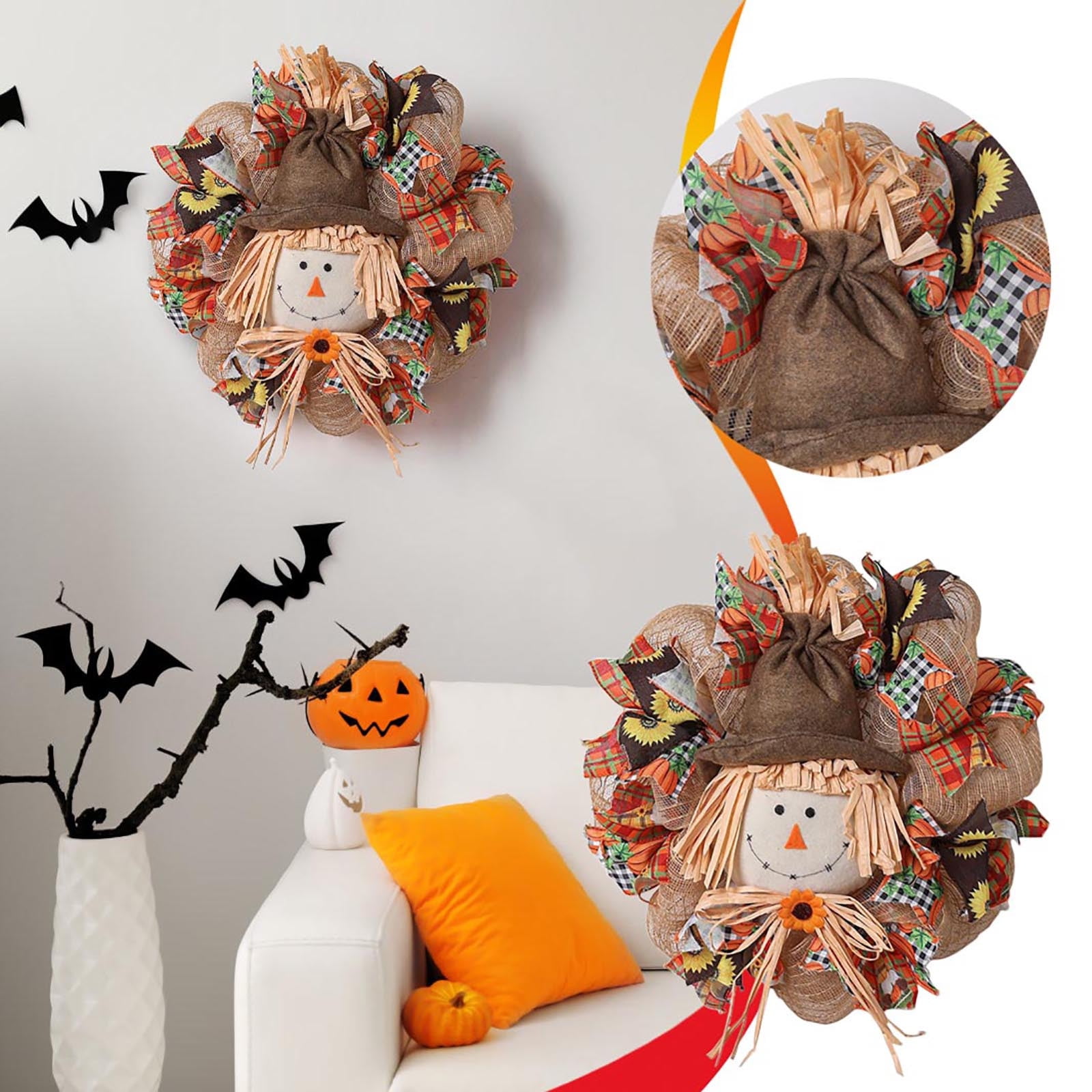 sruoe Halloween Decorations, Halloween Wreaths for Front Door ...