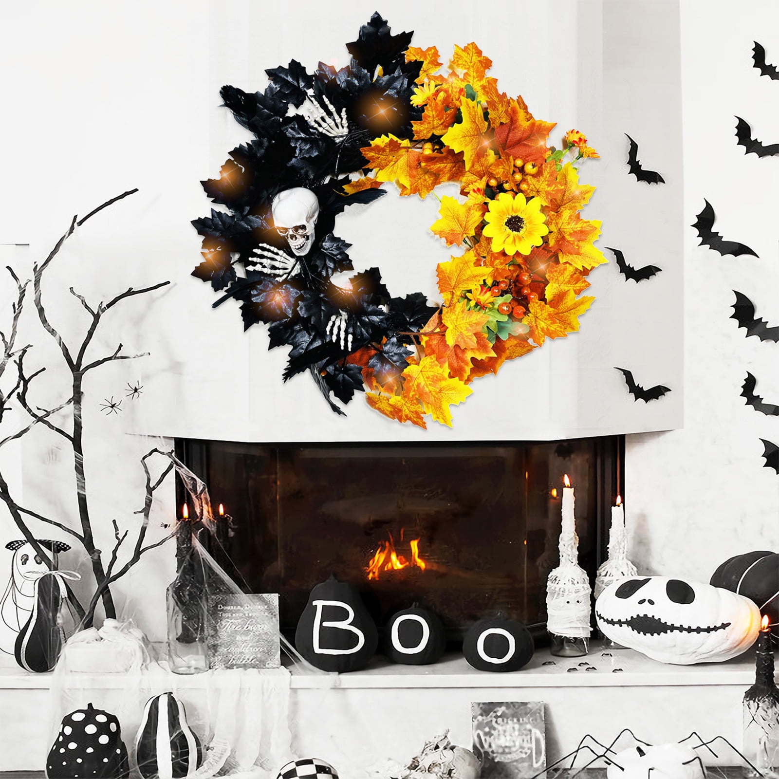 sruoe Halloween Decorations, Indoor Outdoor Halloween Decor, Artificial ...