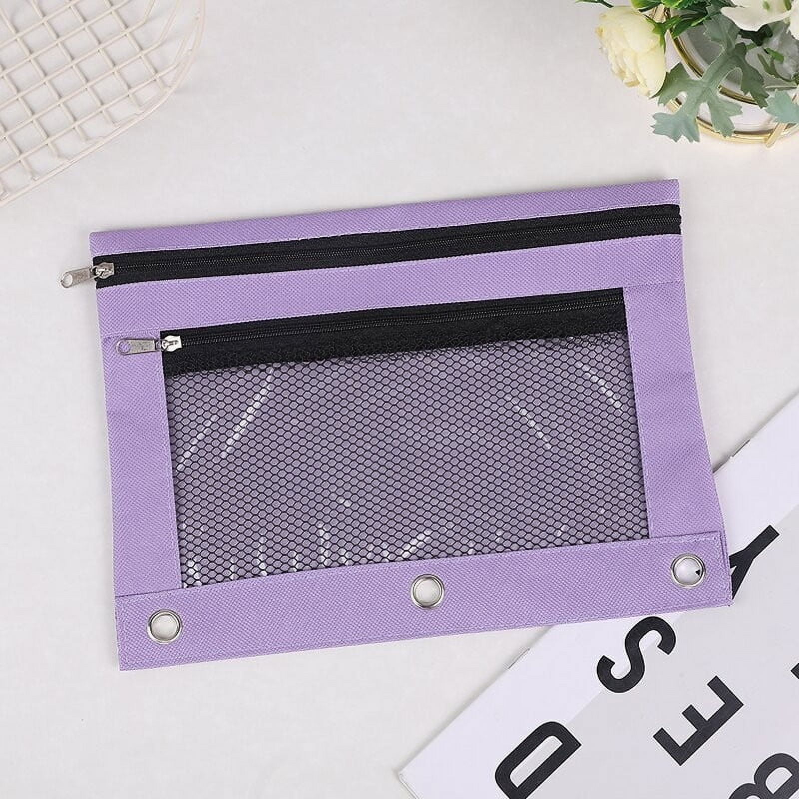 sruoe Pencil Pouch, Pencil Bag, 3 Ring Pencil Pouches, Binder Pencil ...