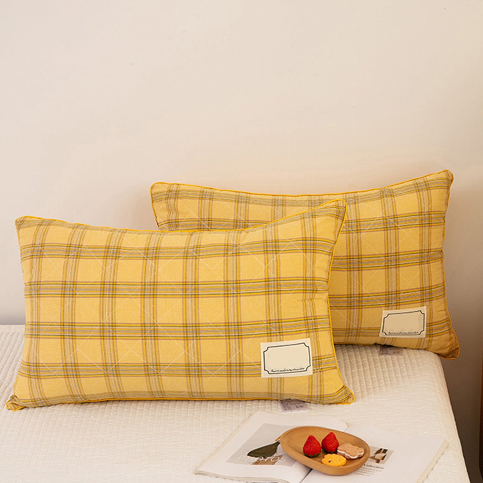 sruoe Pillows for Bed, Soft and Non Collapsing Core Neck Pillow for ...
