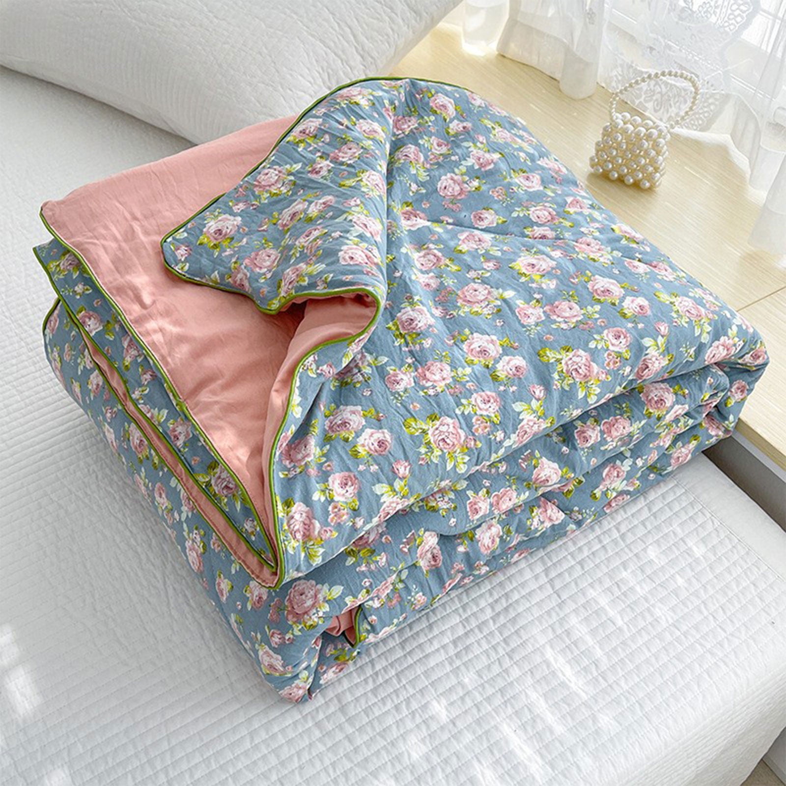 sruoe Summer Cooling Quilt, Quilts for Queen Bed, Thin Comforter, Air ...