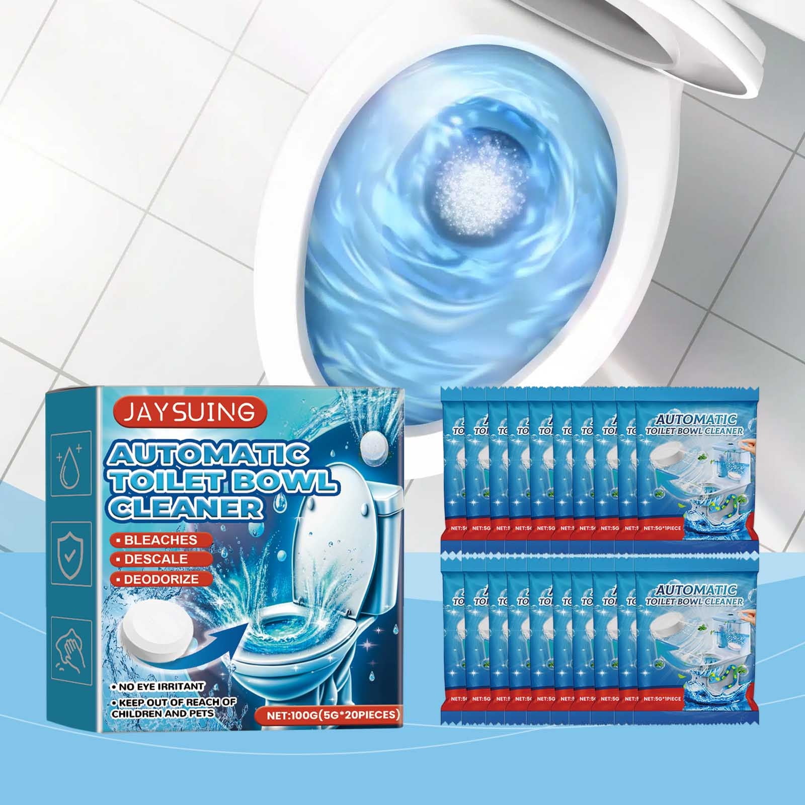 sruoe Toilet Bowl Cleaner Tablets, Bathroom Cleaner Tablets, Cleaning ...