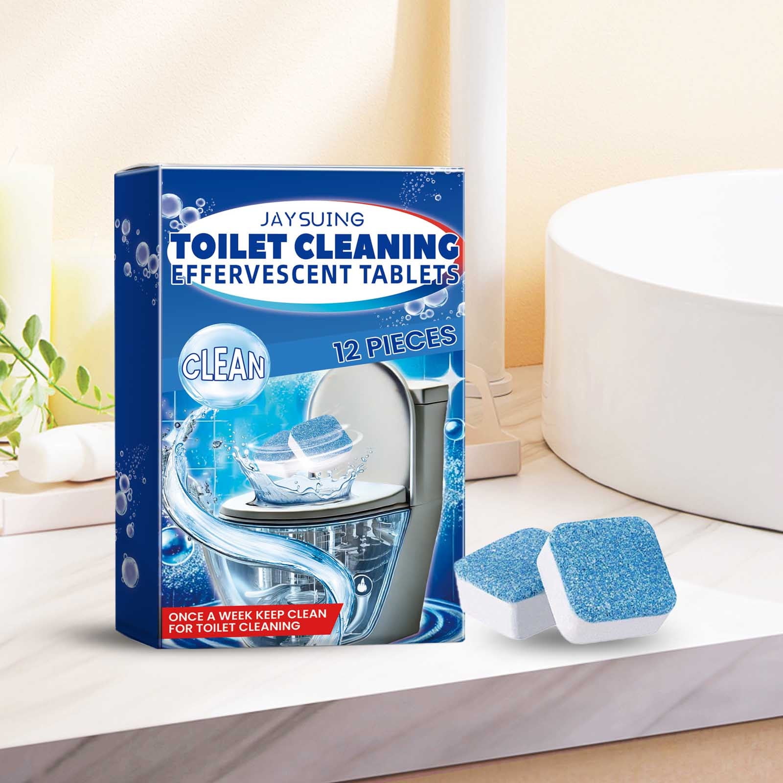 sruoe Toilet Bowl Cleaner Tablets, Bathroom Cleaner, Toilet Bowl ...