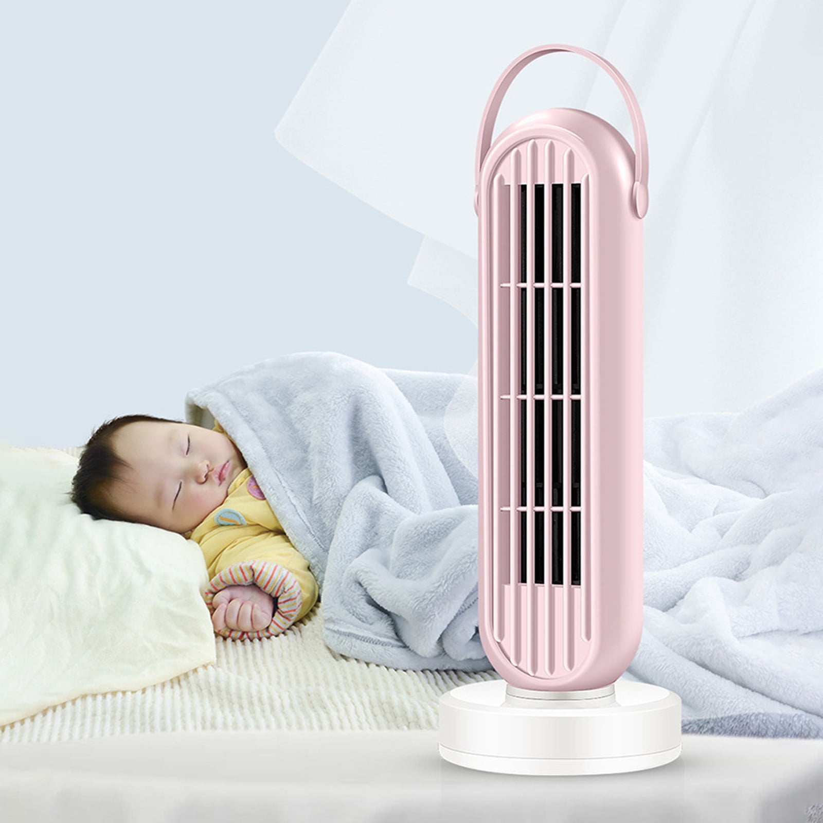 sruoe Tower Fan, Mini Fan, Bladeless Tower Fan, Quietset Speed Tower ...