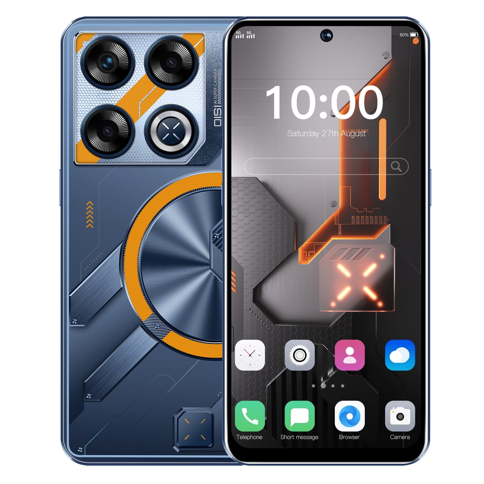 sruoe Unlocked Android Phones 5G Under 100 6.3-inch Incell Large Screen 3G Version 2 + 16G Face ...