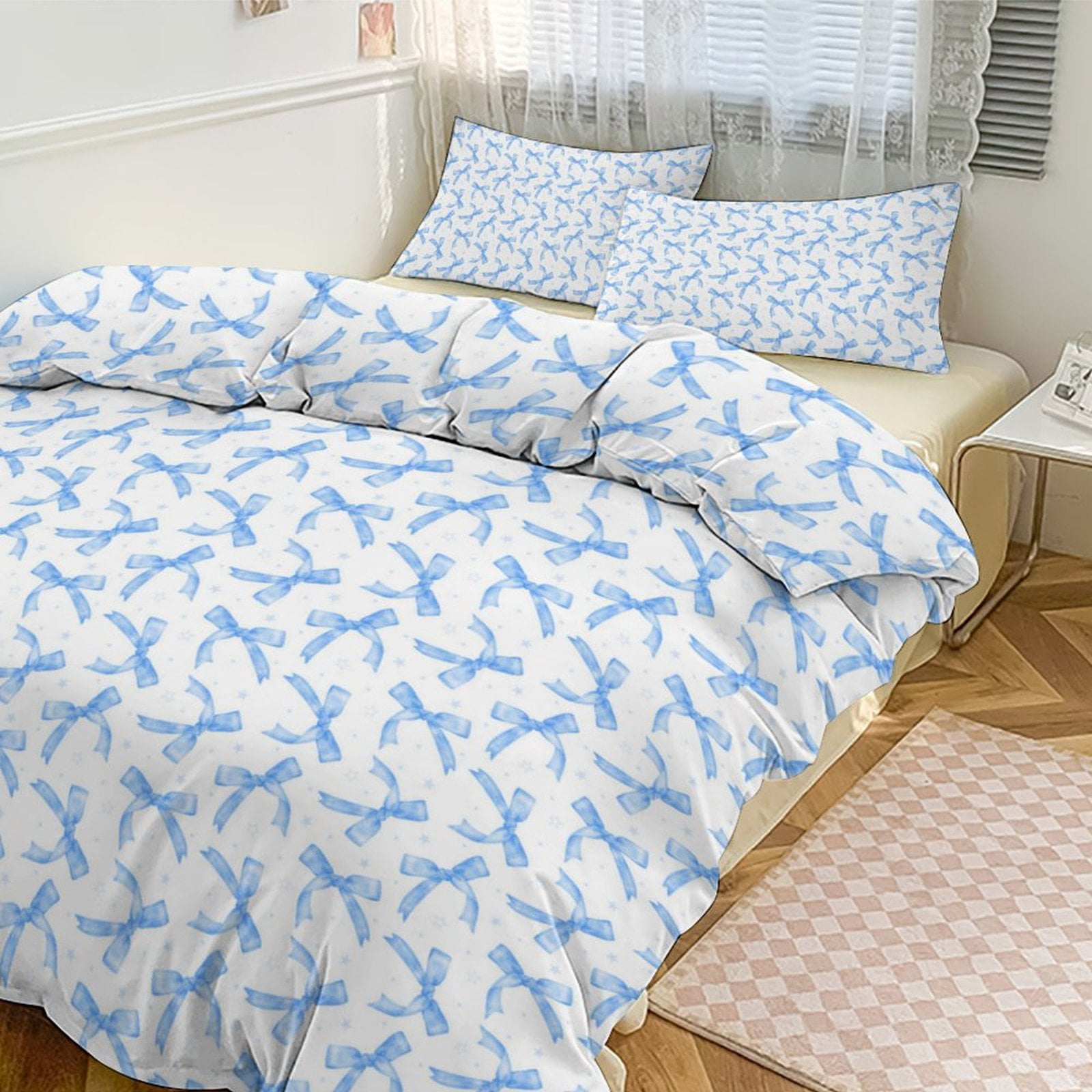 ss Cute Bow 3D Duvet Cover Set Quilt Cover Theme of for Bedroom ...