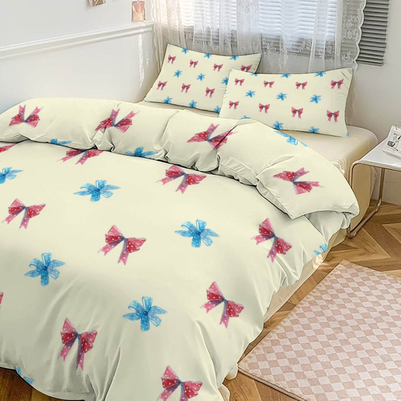 ss Cute Bow 3D Duvet Cover Set Quilt Cover Theme of for Bedroom ...