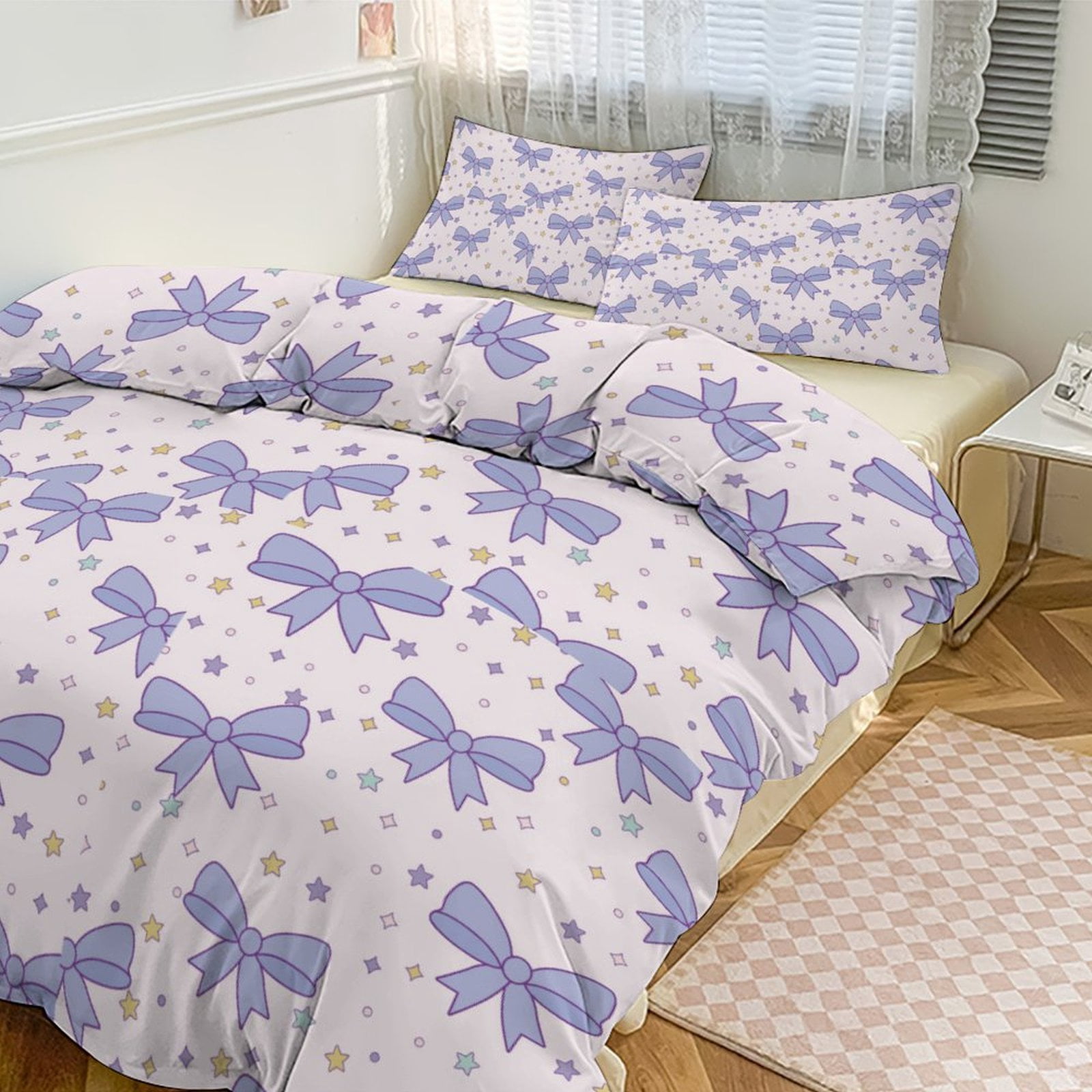 ss Cute Bow 3D Duvet Cover Set Quilt Cover Theme of for Bedroom ...