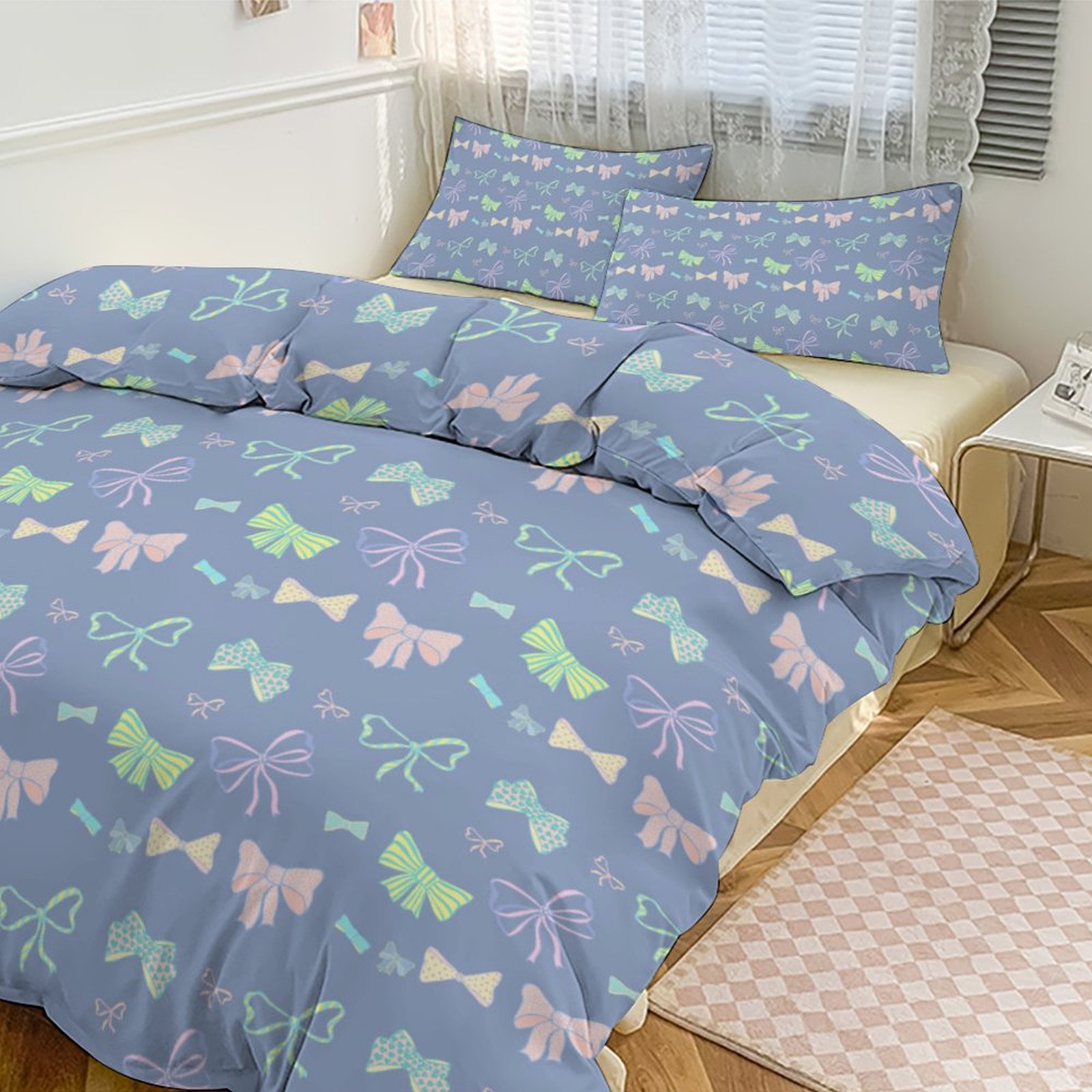 ss Cute Bow 3D Duvet Cover Set Quilt Cover Theme of for Bedroom ...