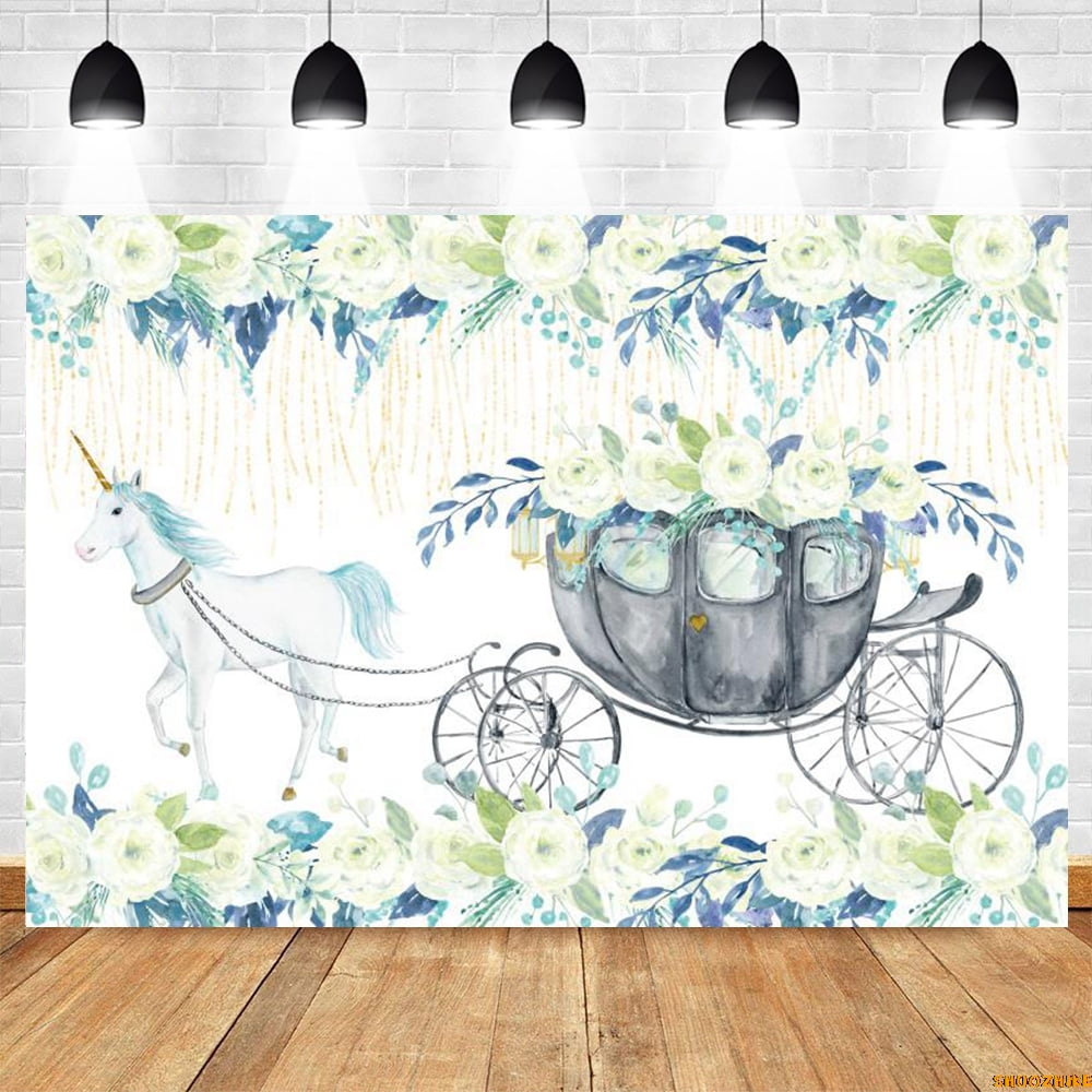 ss Girl Birthday Party Photography Backdrop r Baby Shower Horse Pumpkin ...