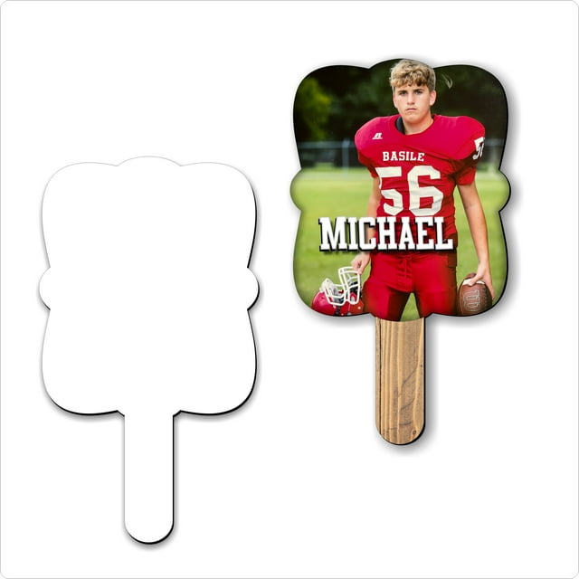 ss Sublimation Blanks Paddle Fan Graduation Wedding Memorial Hand Held ...