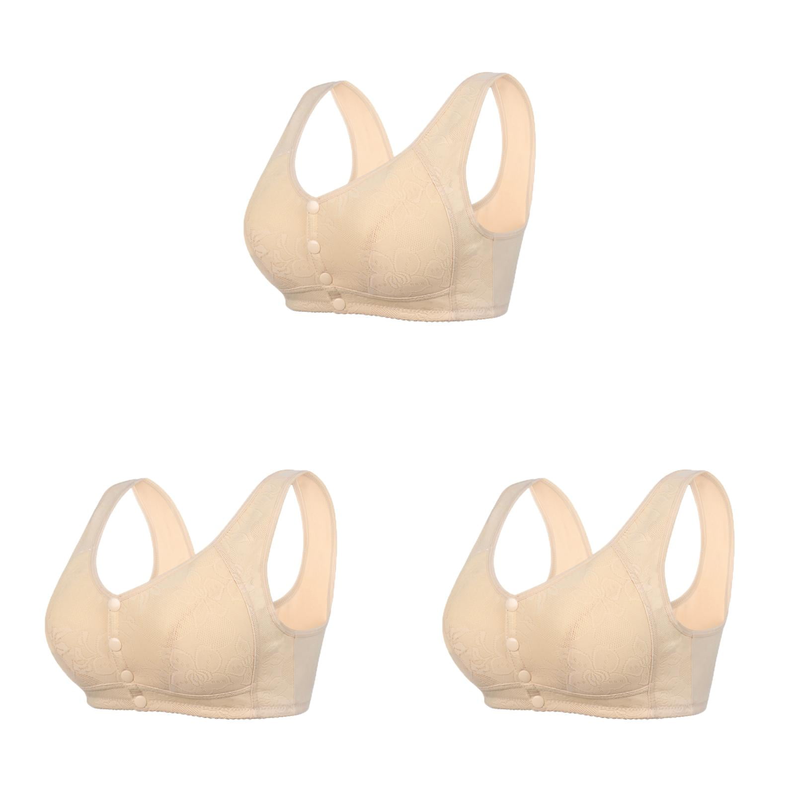 ssion Women Sexy Lace Front Woman's Bras Button Shaping Cup Adjustable ...