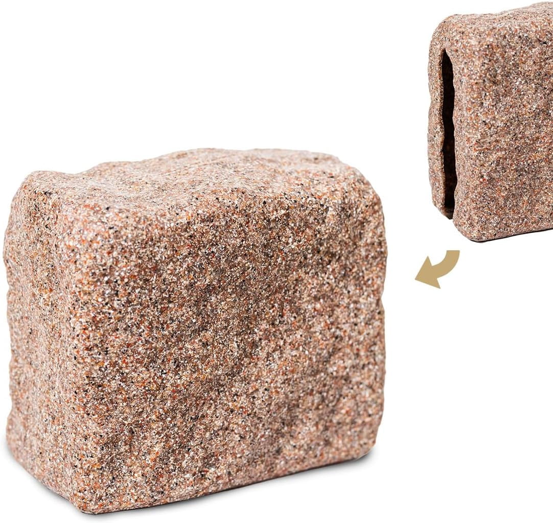 ssybab Faux Stone End Block – 7" L x 4" W x 6.5" H – DIY Dig-Free ...