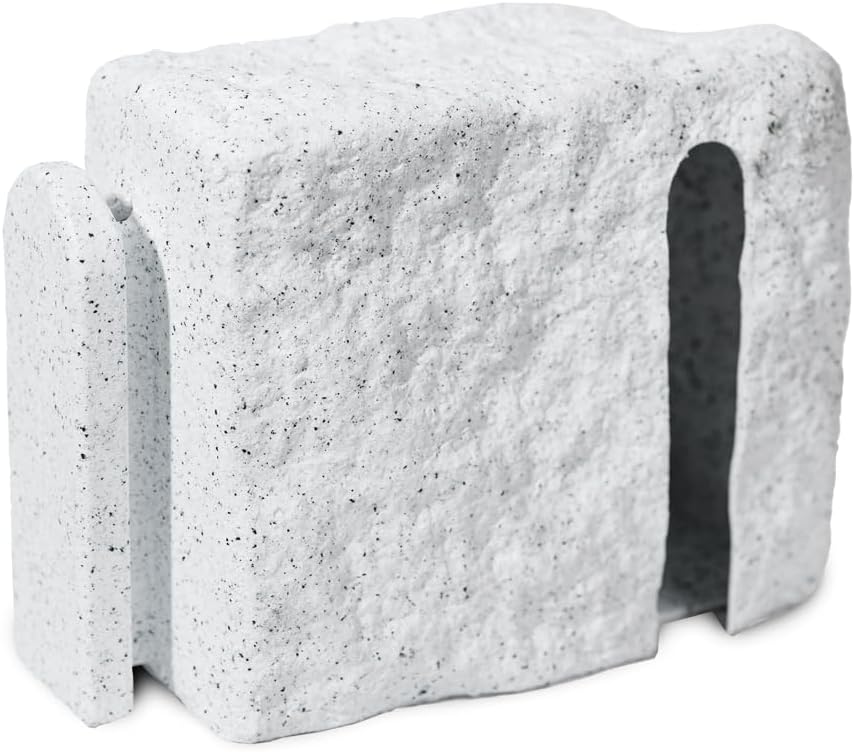 ssybab Faux Stone Left Turn Block – 7" L x 4" W x 6.5" H – DIY Dig-Free ...