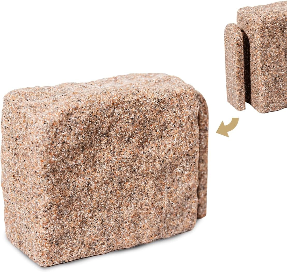 ssybab Faux Stone Starter Block – 7" L x 4" W x 6.5" H – DIY Dig-Free ...