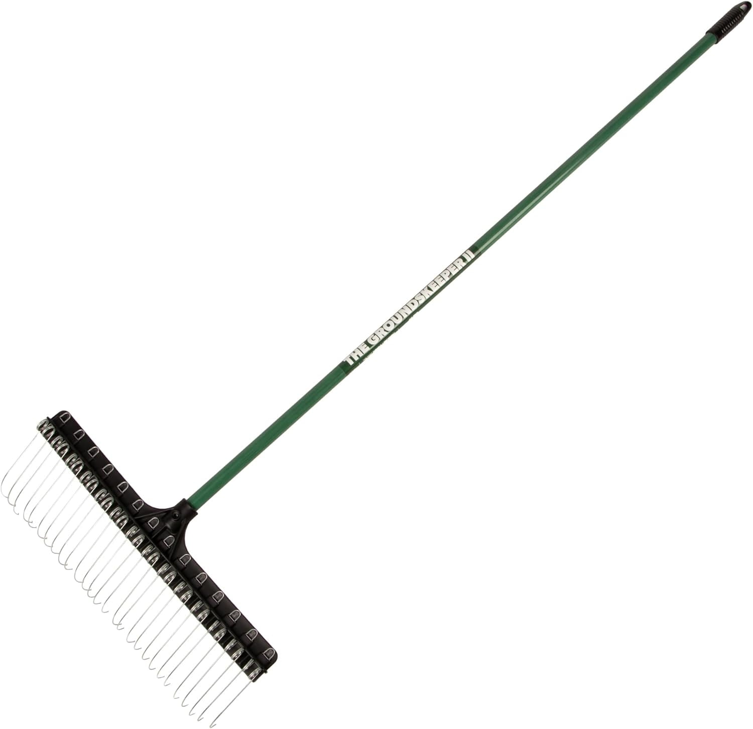 ssybab Green Rake 55-inch Lightweight Fiberglass Handle, 21-inch Head ...