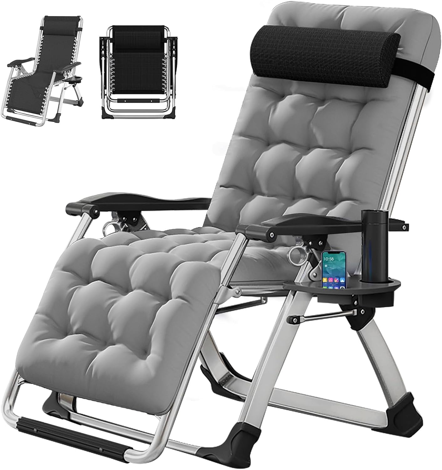 ssybab Zero Gravity Chair, Folding Chairs Lawn Recliner, Reclining ...