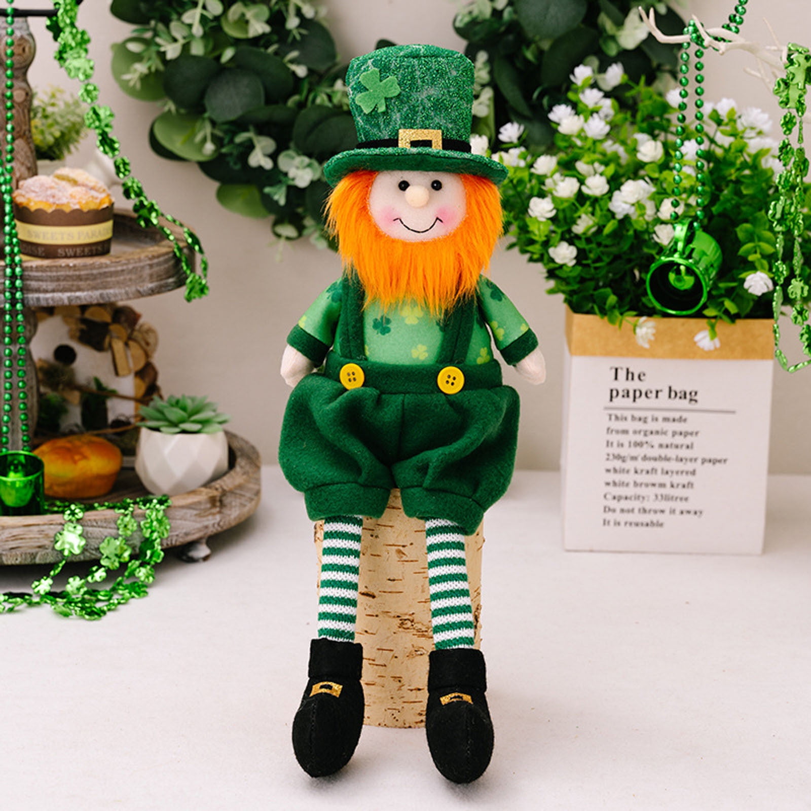 st patricks day Plush Green Irish Shamrock Plush Doll Gifts for women ...