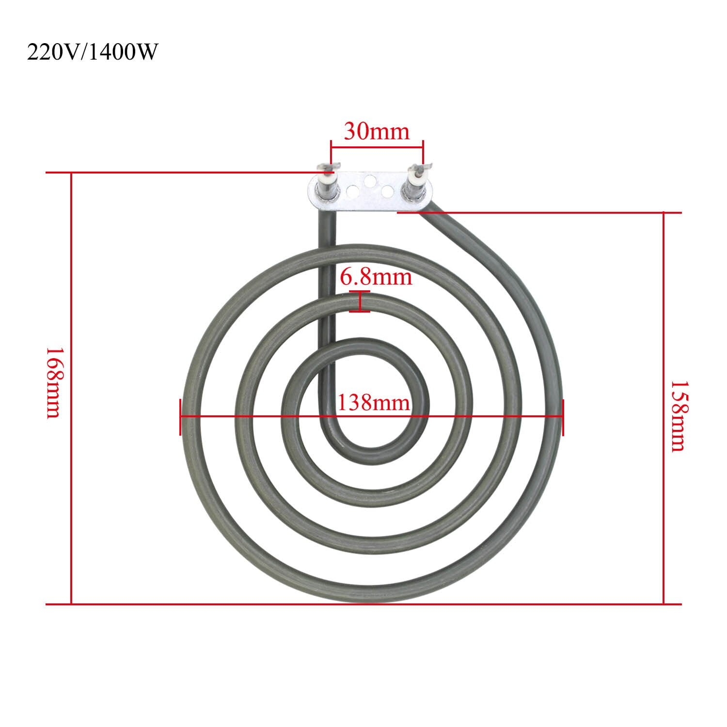 stainless steel Electric Heat Pipe 220V 1400/1500W Four Rings Mosquito ...