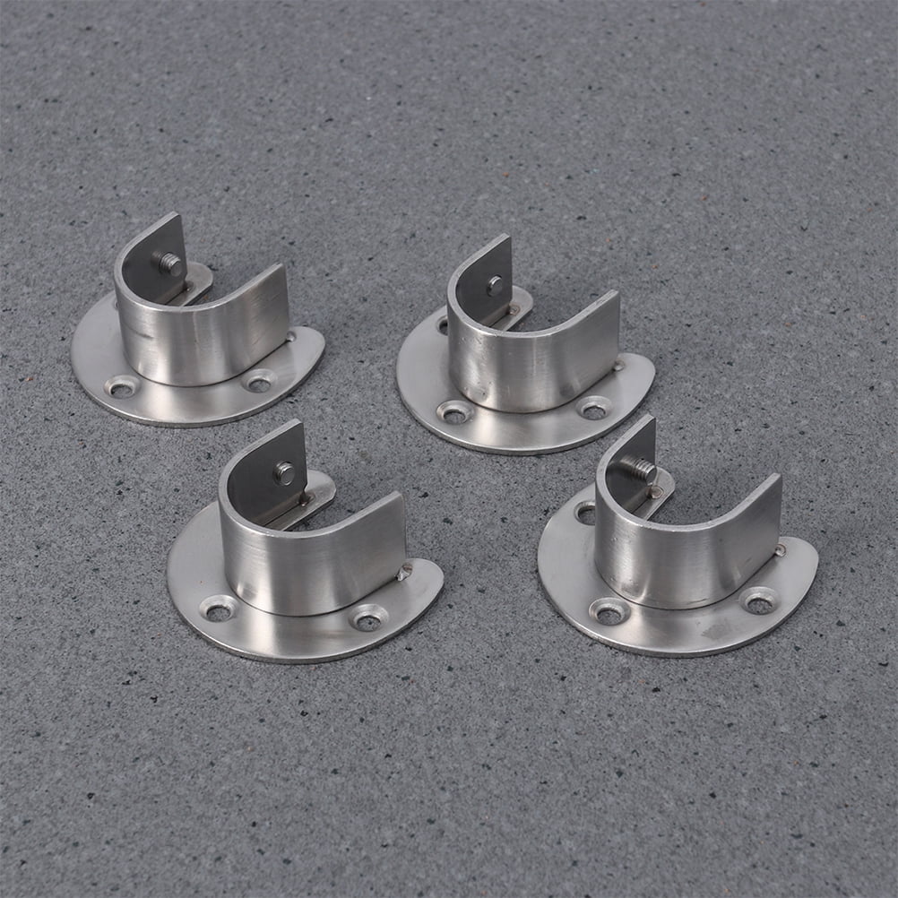 stainless steel closet pole socket rob 6PCS Stainless Steel Coloset ...