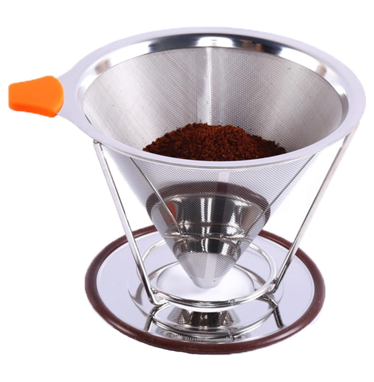 stainless steel coffee filter, hand flush coffee drip head, paperless ...