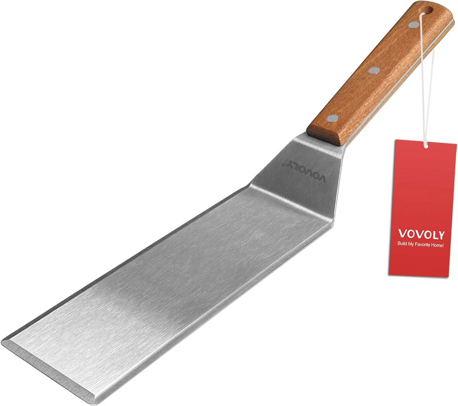 Stainless Steel Metal Spatula, Long Griddle Spatula, Hamburger Smasher ...